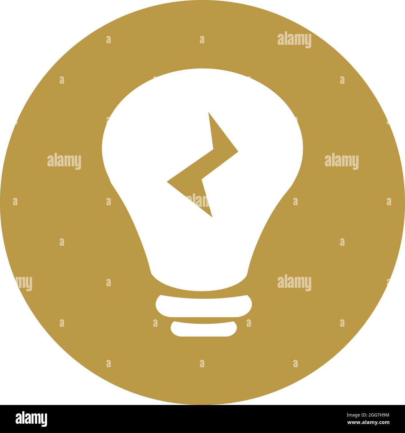 Electric light bulb, icon illustration, vector on white background ...