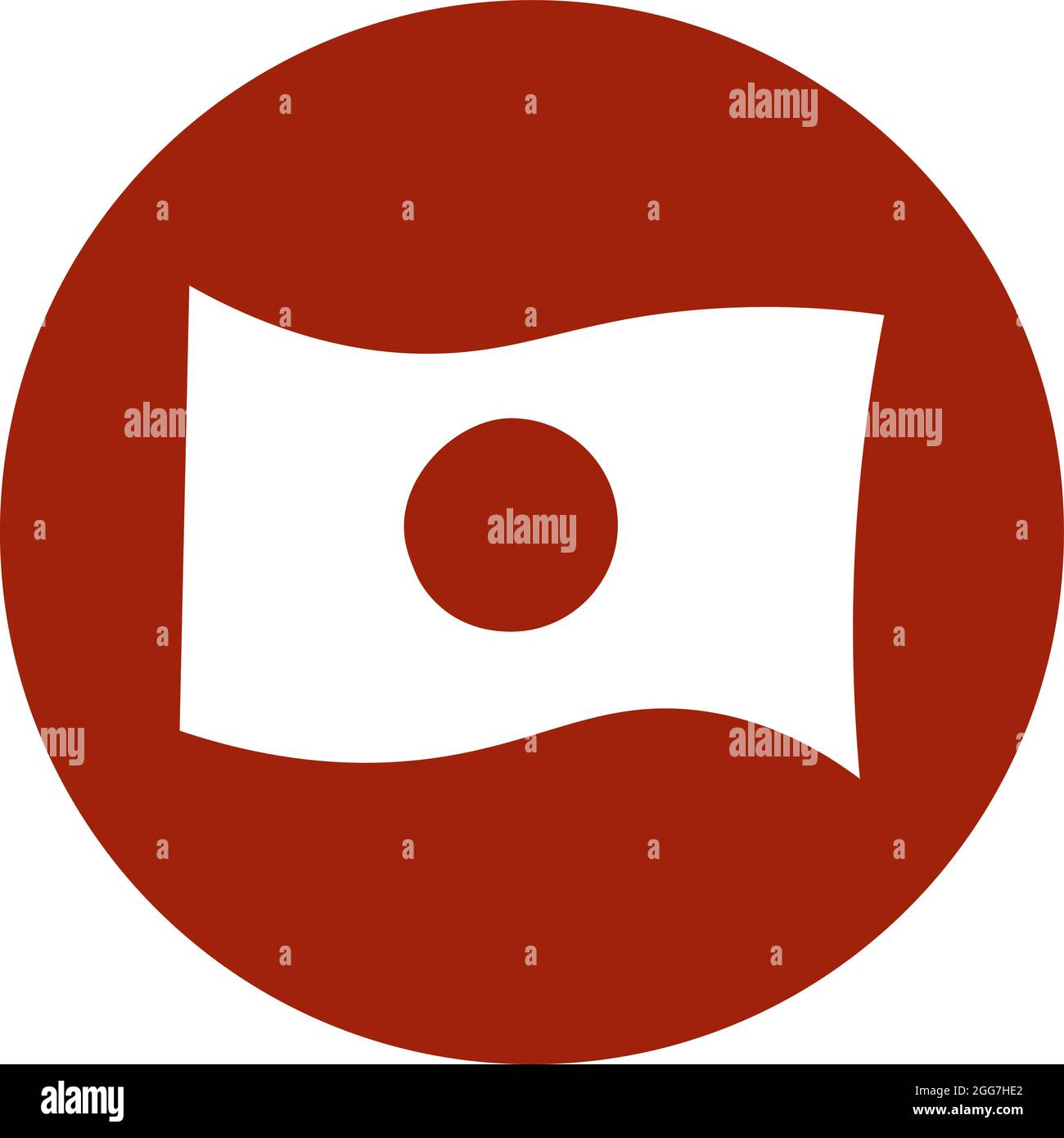 Japanese flag icon Stock Vector Images - Alamy