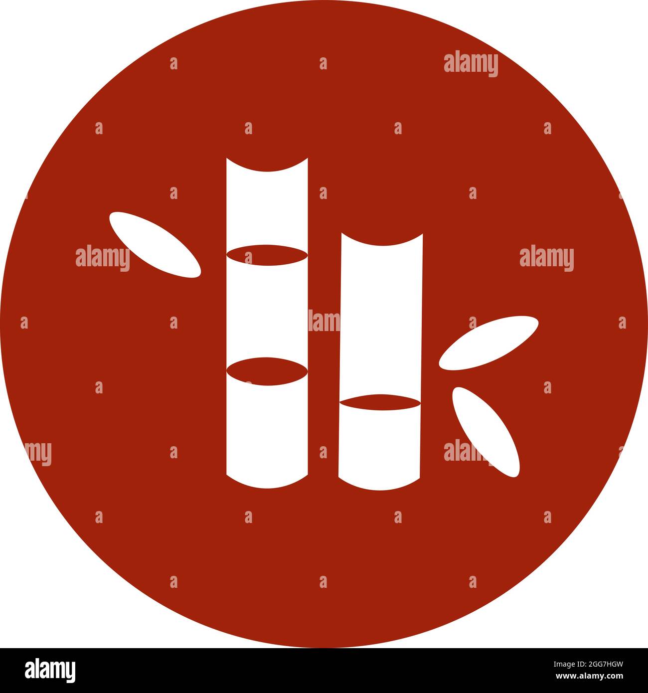 Japanese bambo, icon illustration, vector on white background Stock ...