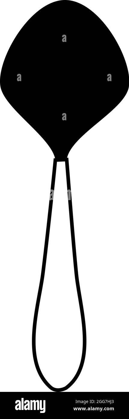 Big kitchen spoon, icon illustration, vector on white background Stock ...