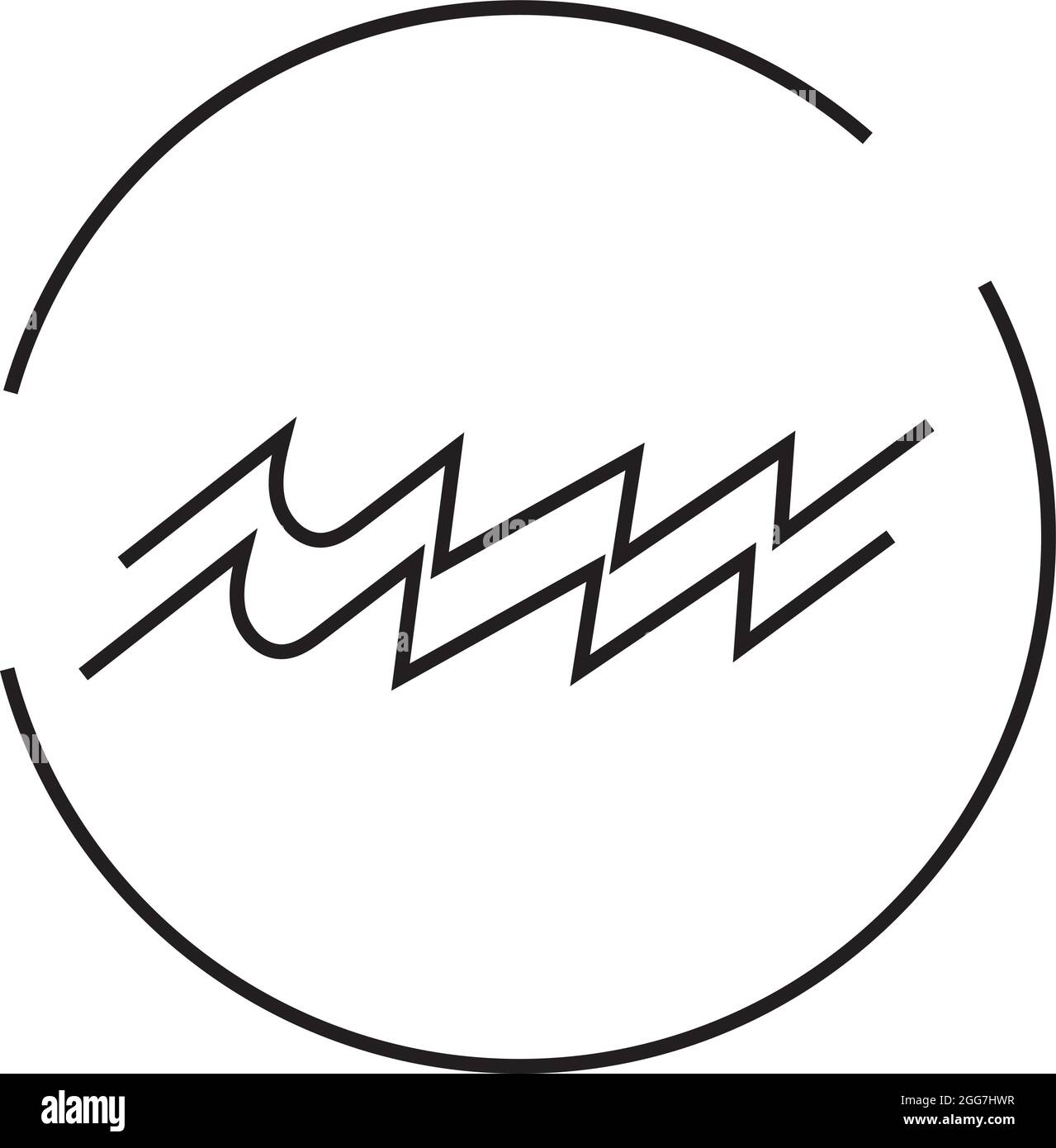 Water waves, icon illustration, vector on white background Stock Vector ...