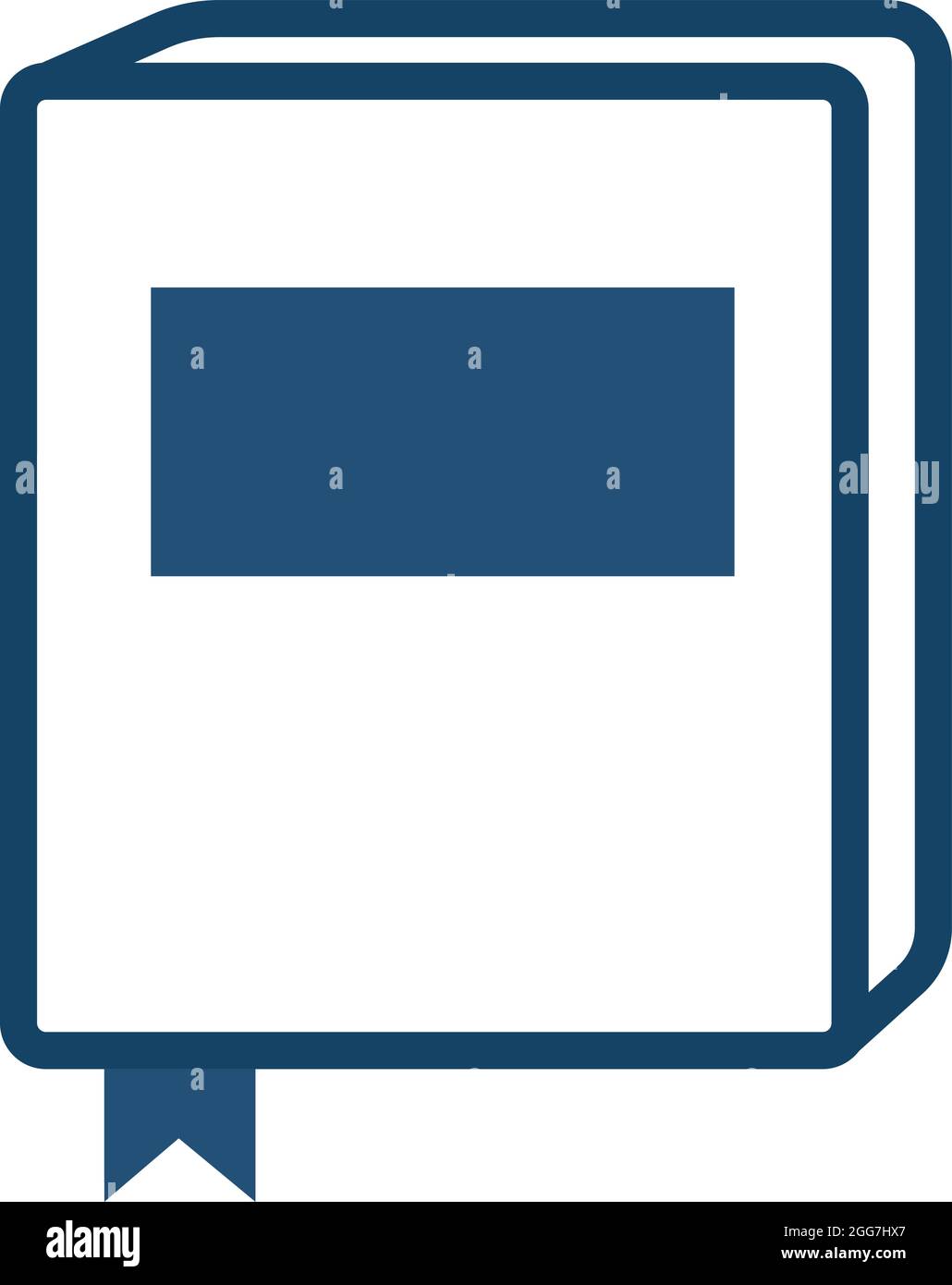 Big library book, icon illustration, vector on white background Stock ...