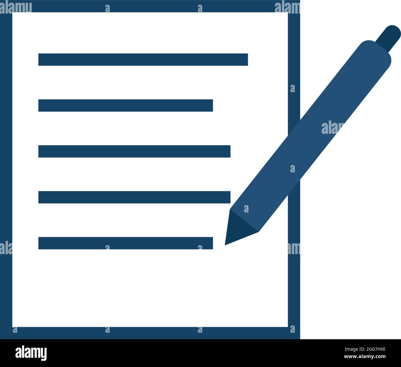 Library notes, icon illustration, vector on white background Stock ...