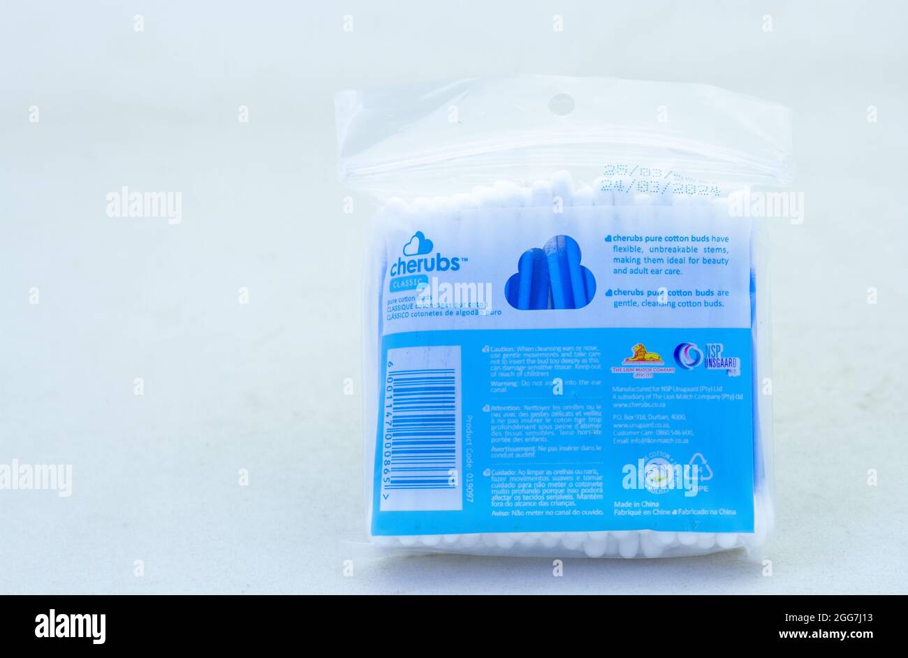 Johannesburg, South Africa - a packet of Cherubs pure cotton buds ...