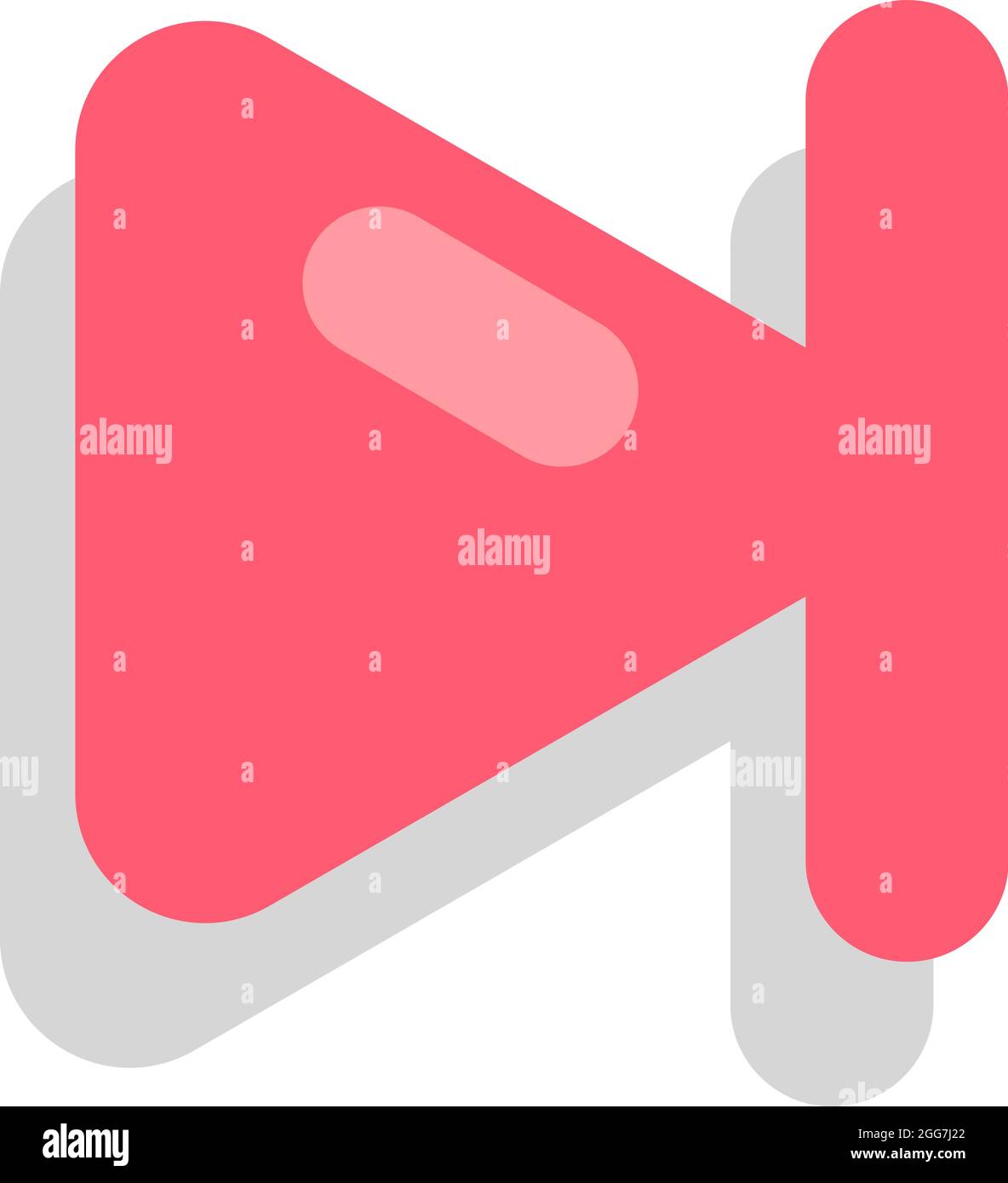 Forward button, icon illustration, vector on white background Stock ...