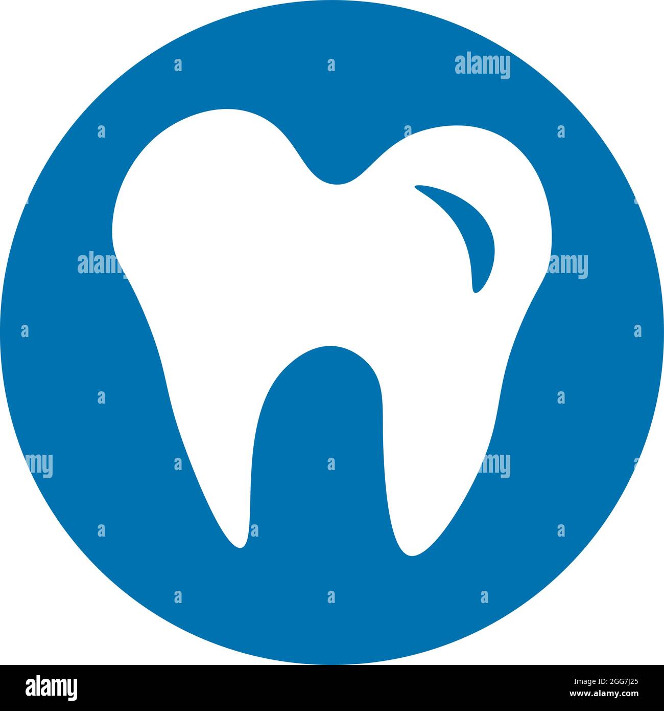 One tooth, icon illustration, vector on white background Stock Vector ...