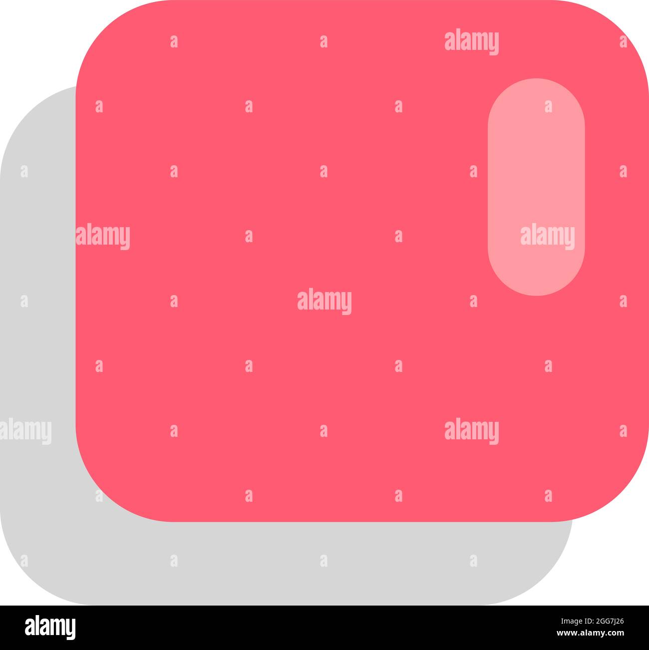 Pink stop button, icon illustration, vector on white background Stock ...