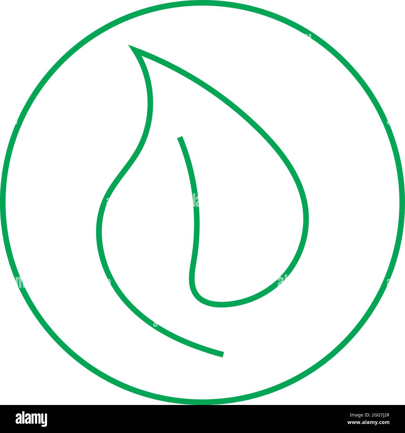 One big green leaf, icon illustration, vector on white background Stock ...