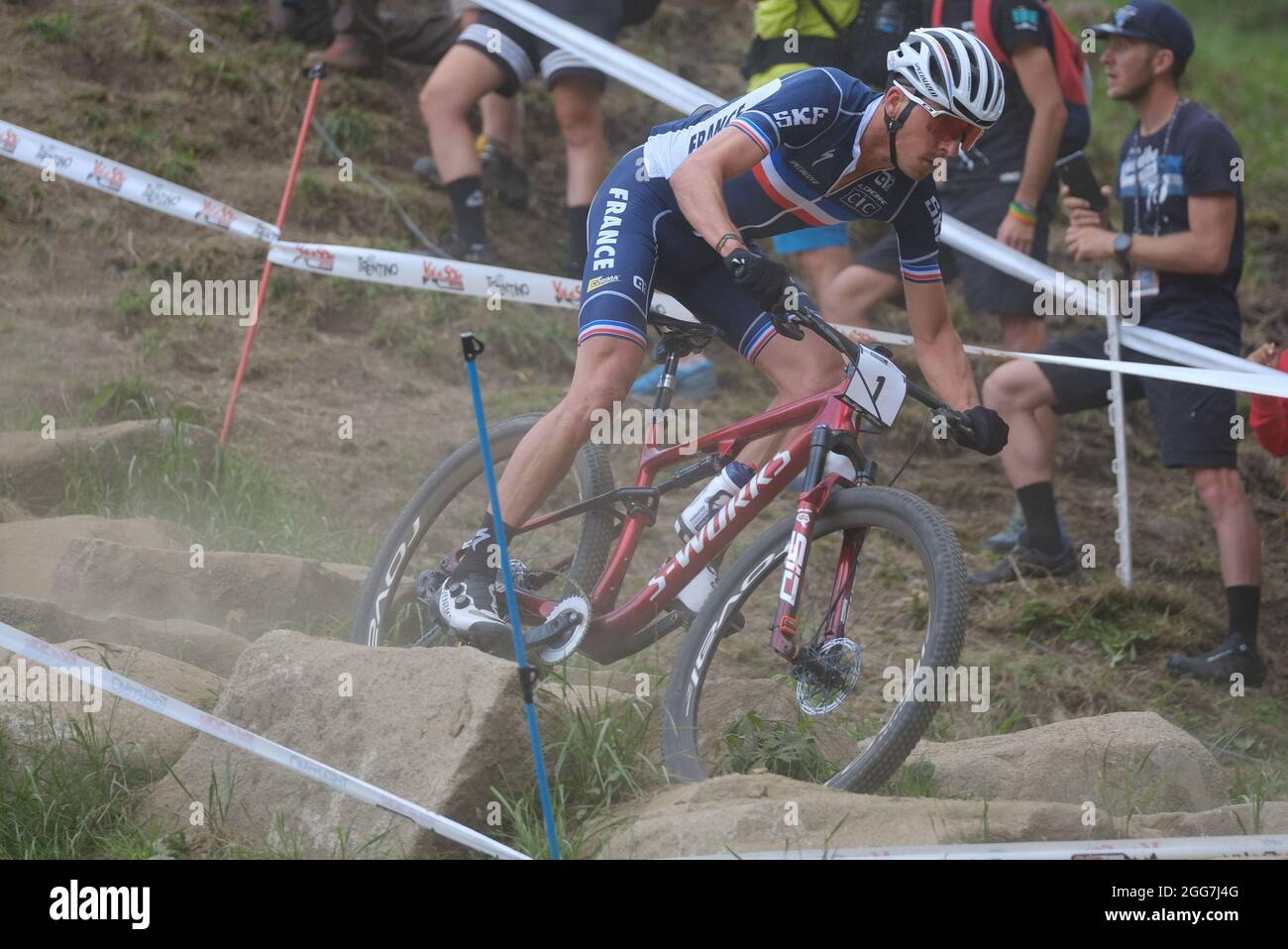 Commezzadura, Italy. 28th Aug, 2021. (1) - Jordan Sarrou (France) during UCI MTB World ...