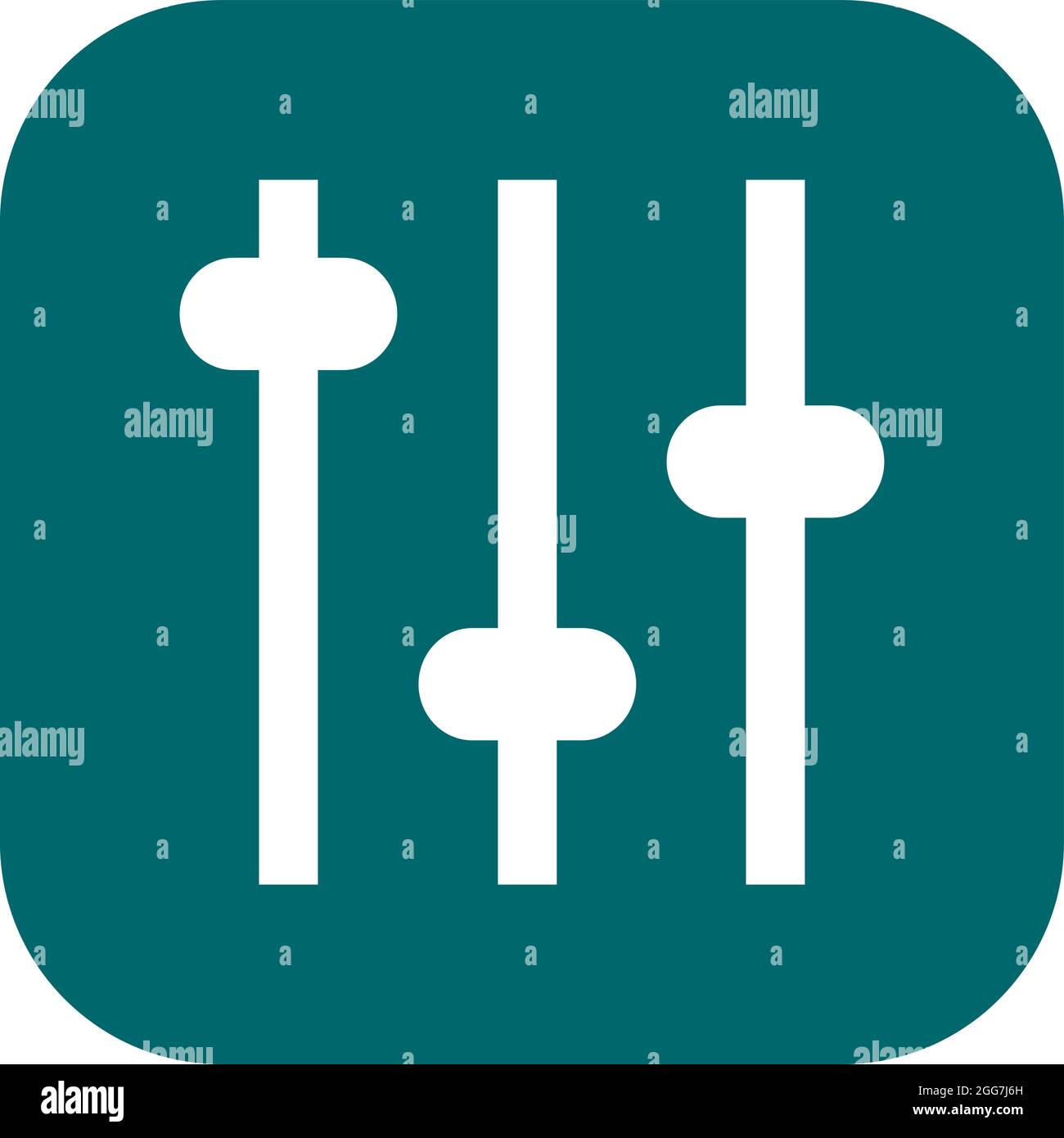 Sound mixer, icon illustration, vector on white background Stock Vector ...