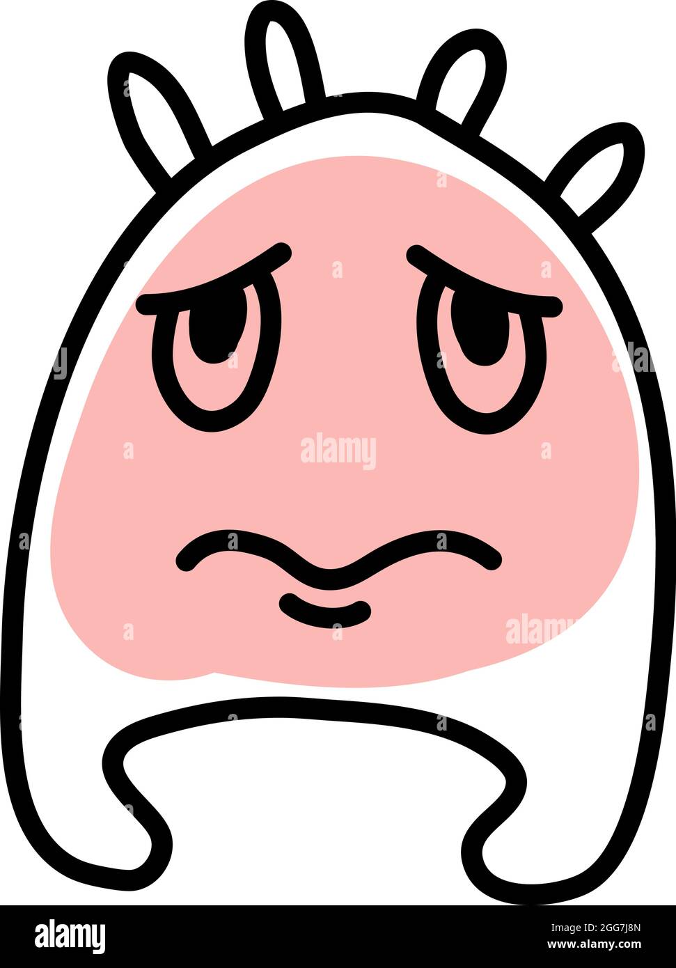 Fat sad monster, icon illustration, vector on white background Stock ...