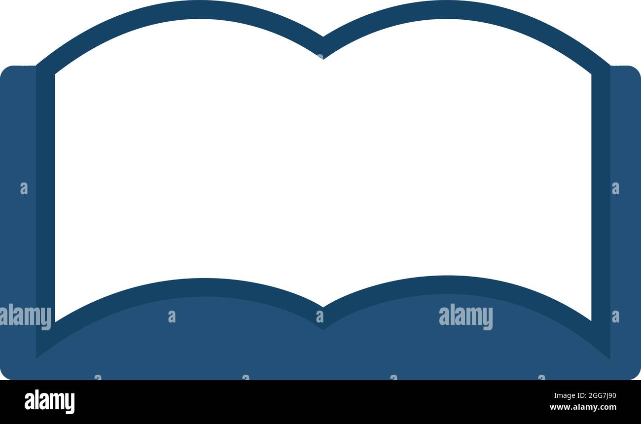 Open library book, icon illustration, vector on white background Stock ...