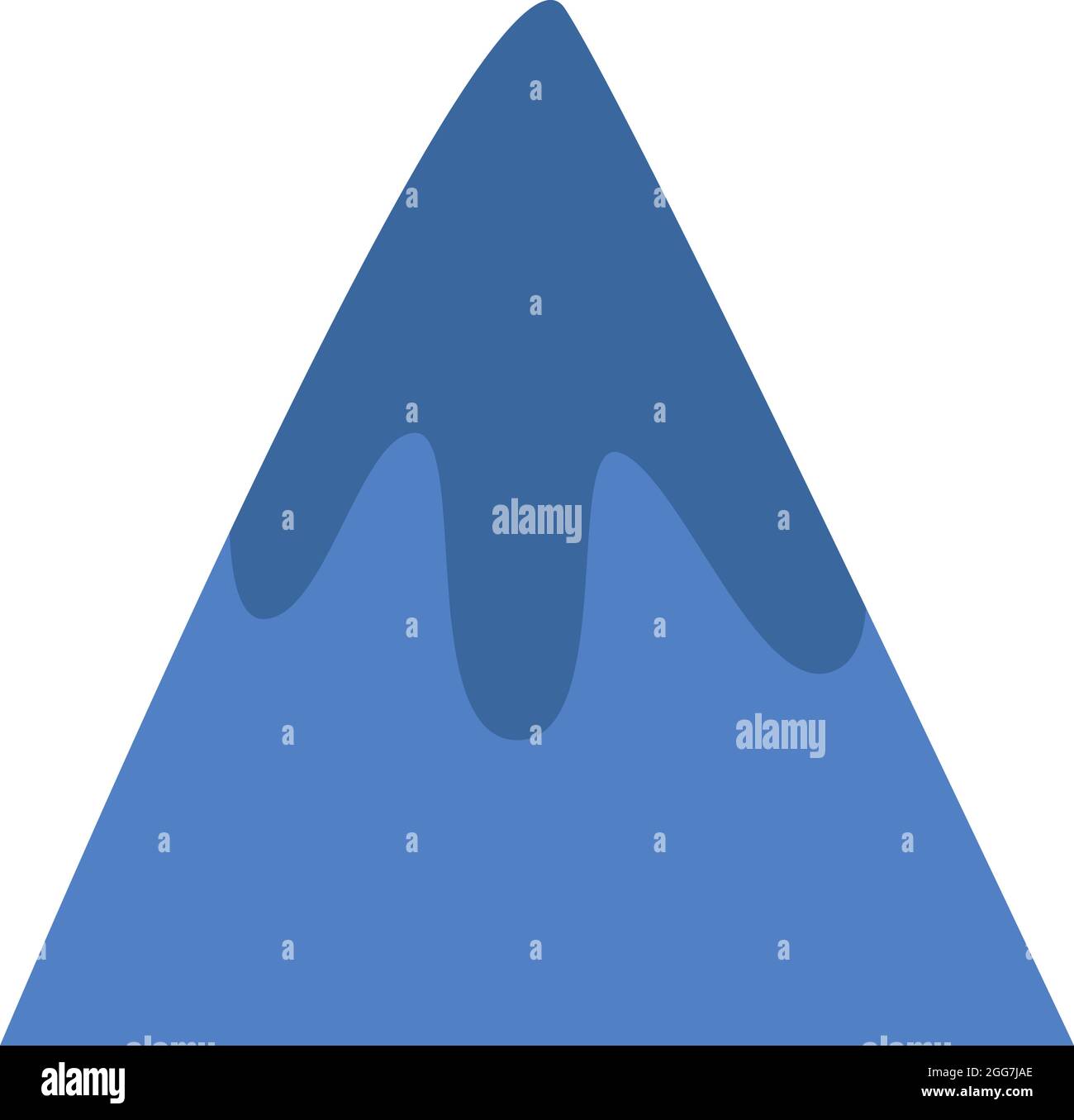 Blue mountain, icon illustration, vector on white background Stock ...