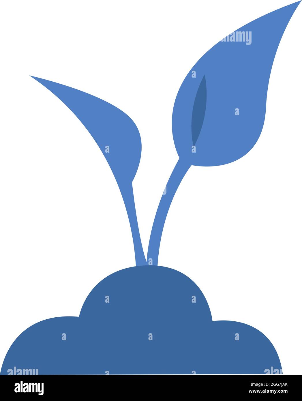 Blue leaf silhouette on Cut Out Stock Images & Pictures - Alamy