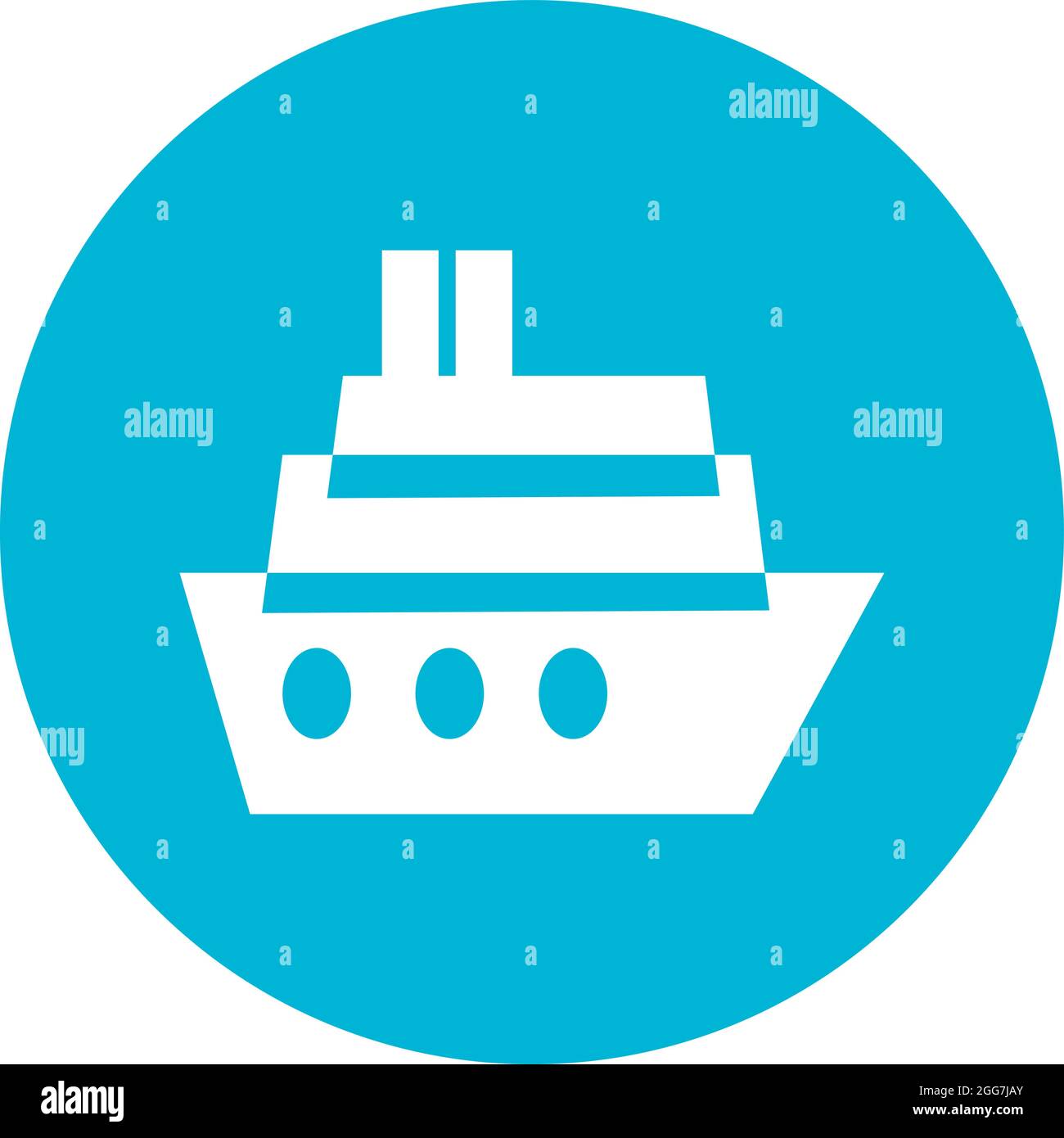 Ocean ship, icon illustration, vector on white background Stock Vector ...