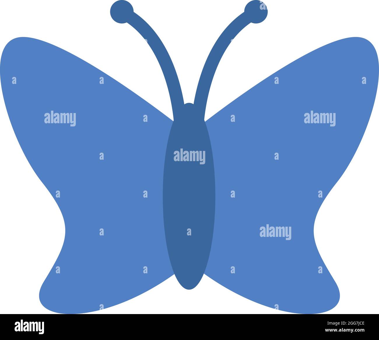 Blue butterfly icon Stock Vector Images - Alamy