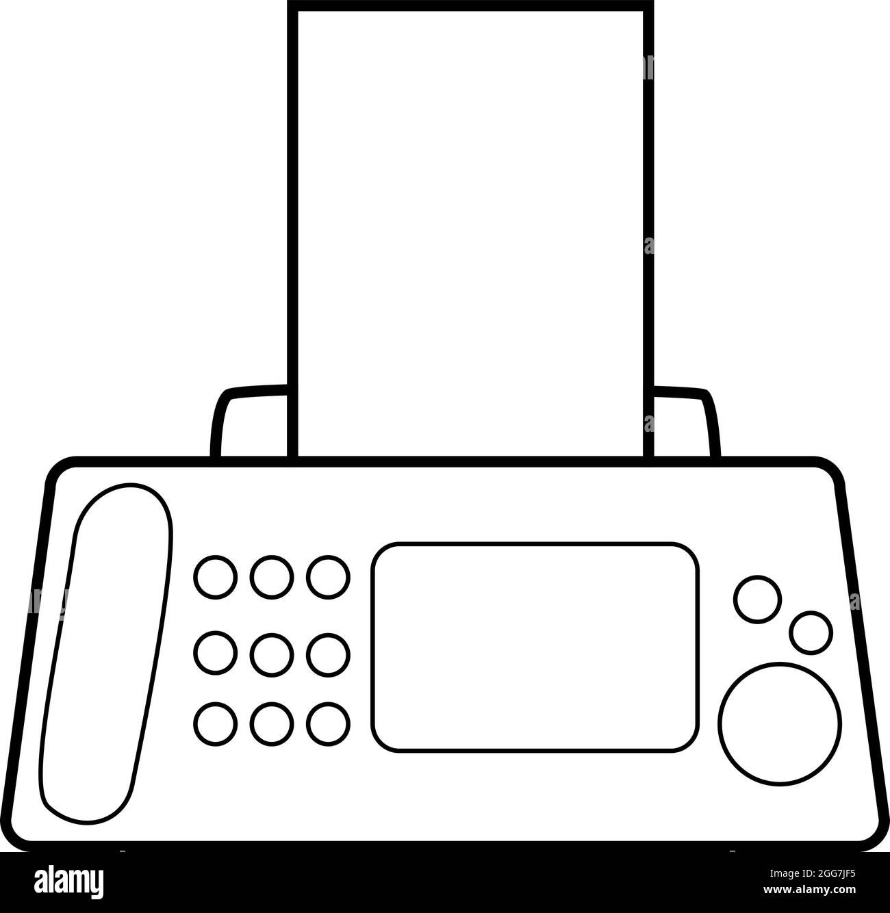 Office fax, icon illustration, vector on white background Stock Vector ...