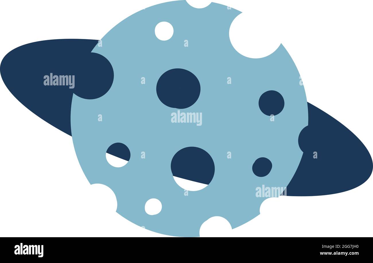 Blue Moon, icon illustration, vector on white background Stock Vector ...