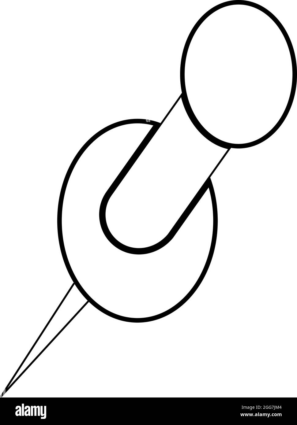 Office pin, icon illustration, vector on white background Stock Vector ...