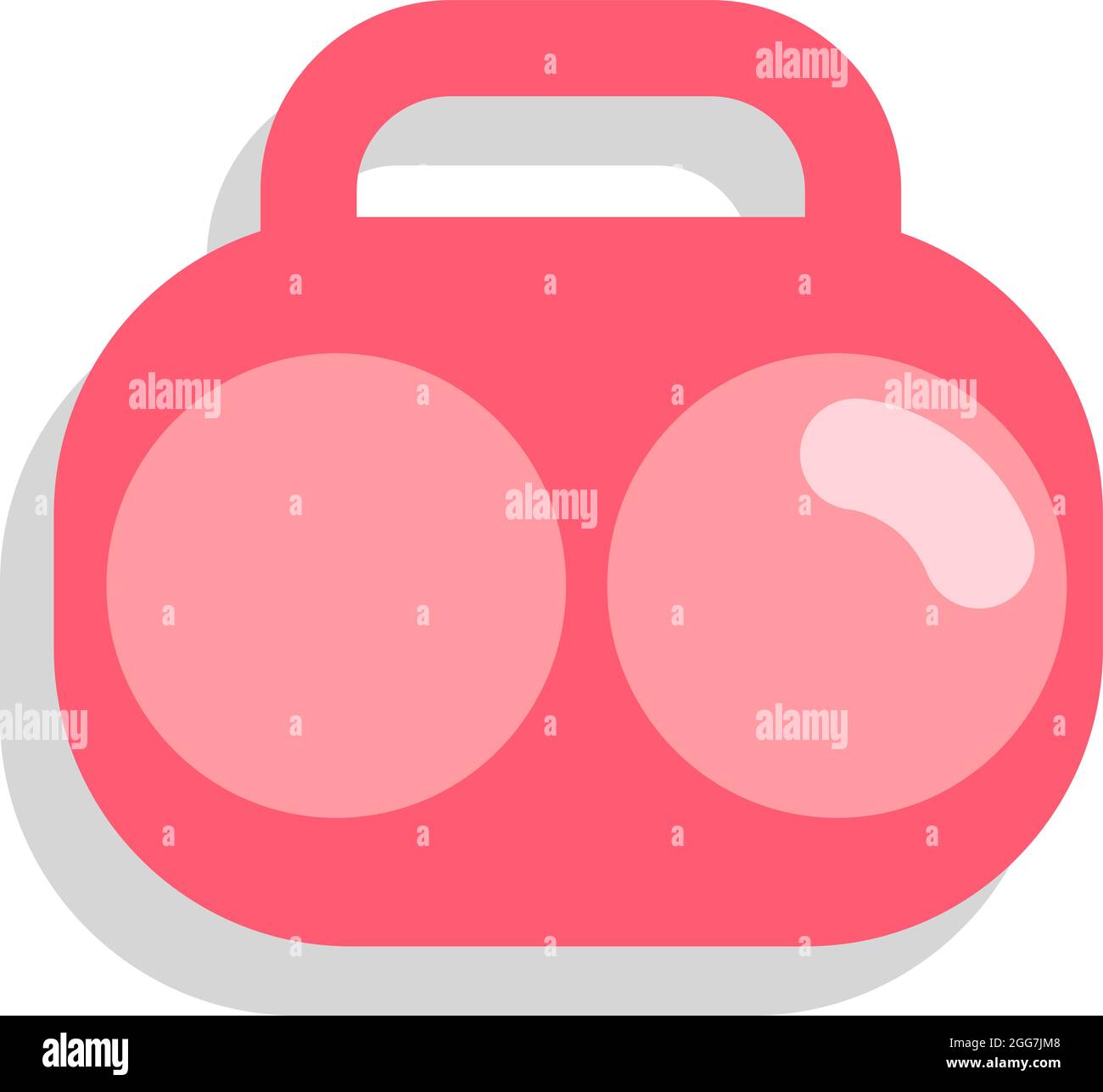 Pink tape recorder, icon illustration, vector on white background Stock ...