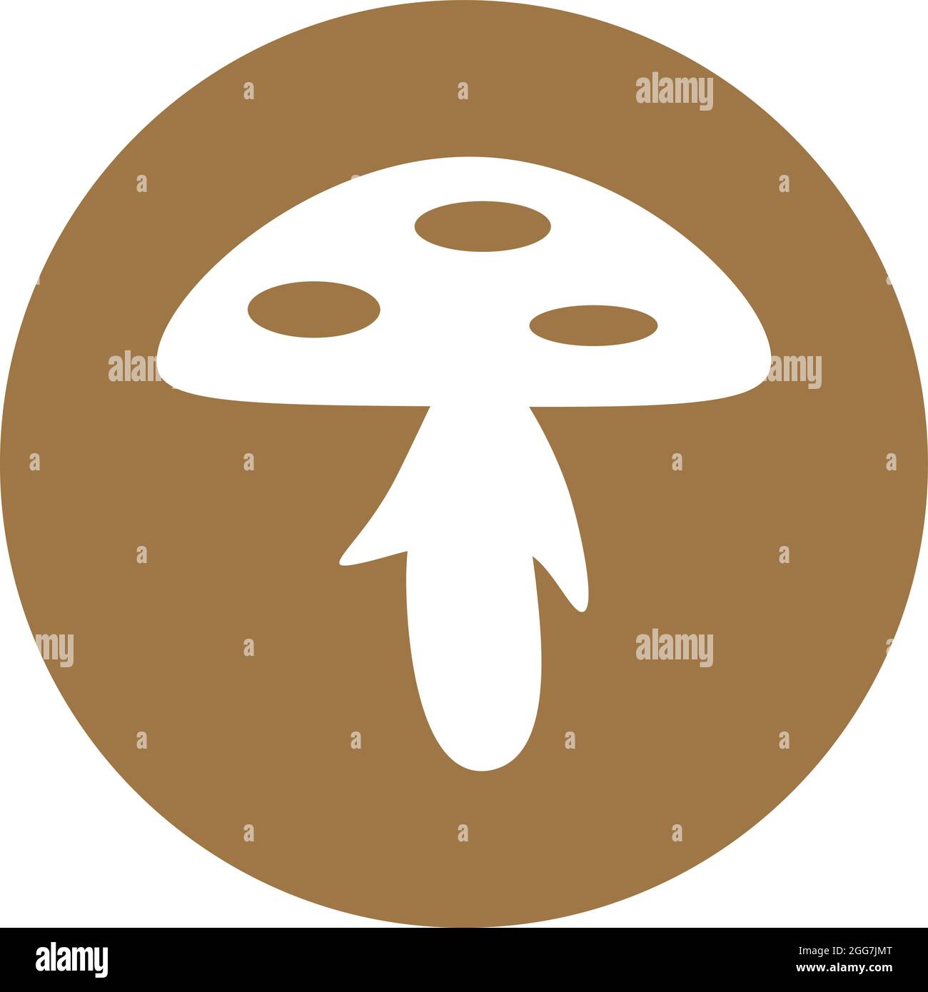 Cremini mushroom, icon illustration, vector on white background Stock ...