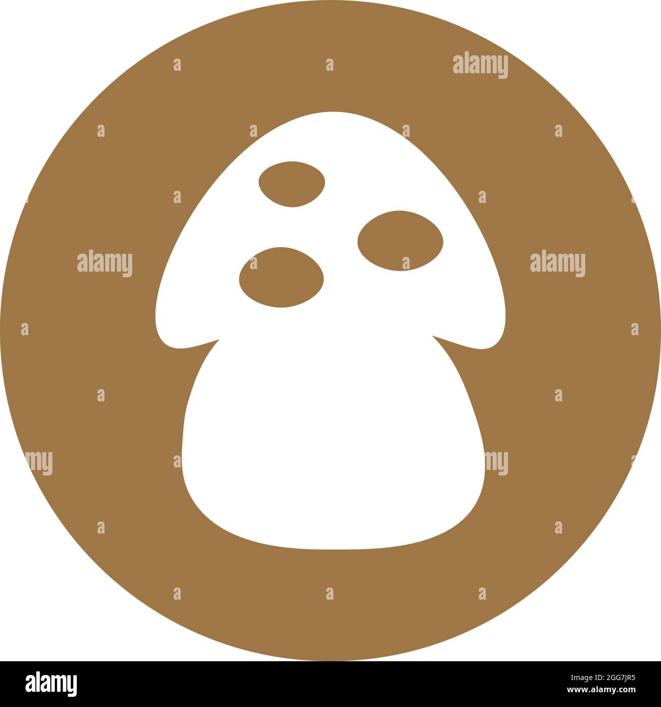 Button mushrooms, icon illustration, vector on white background Stock ...