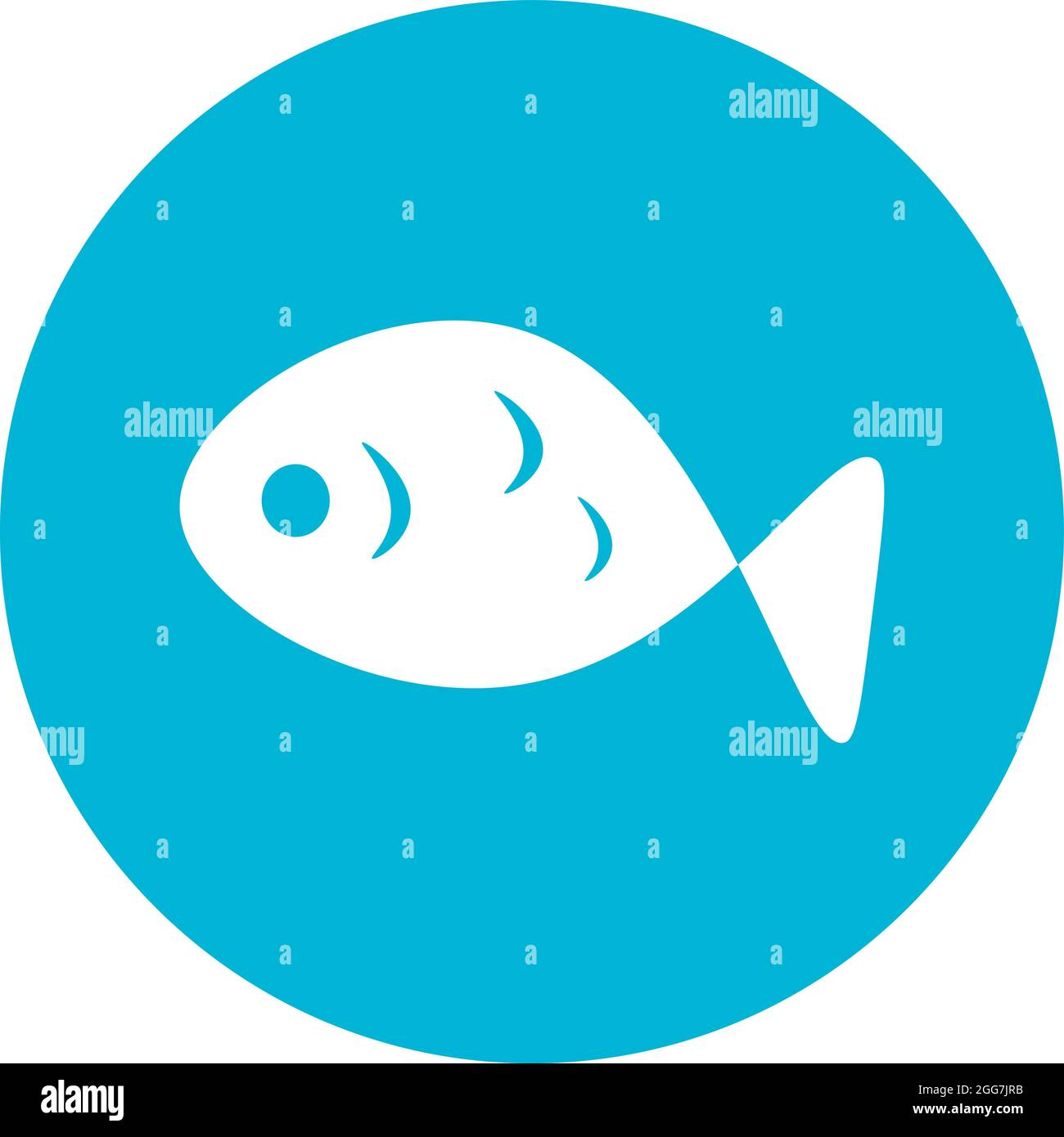 Small ocean fish, icon illustration, vector on white background Stock ...
