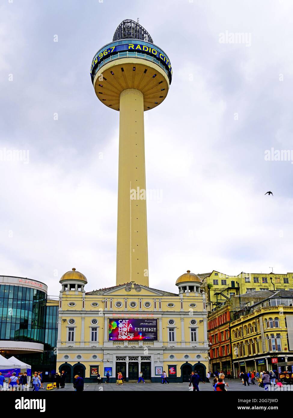 The Radio City tower and the Playhouse Theatre in Williamson Square ...