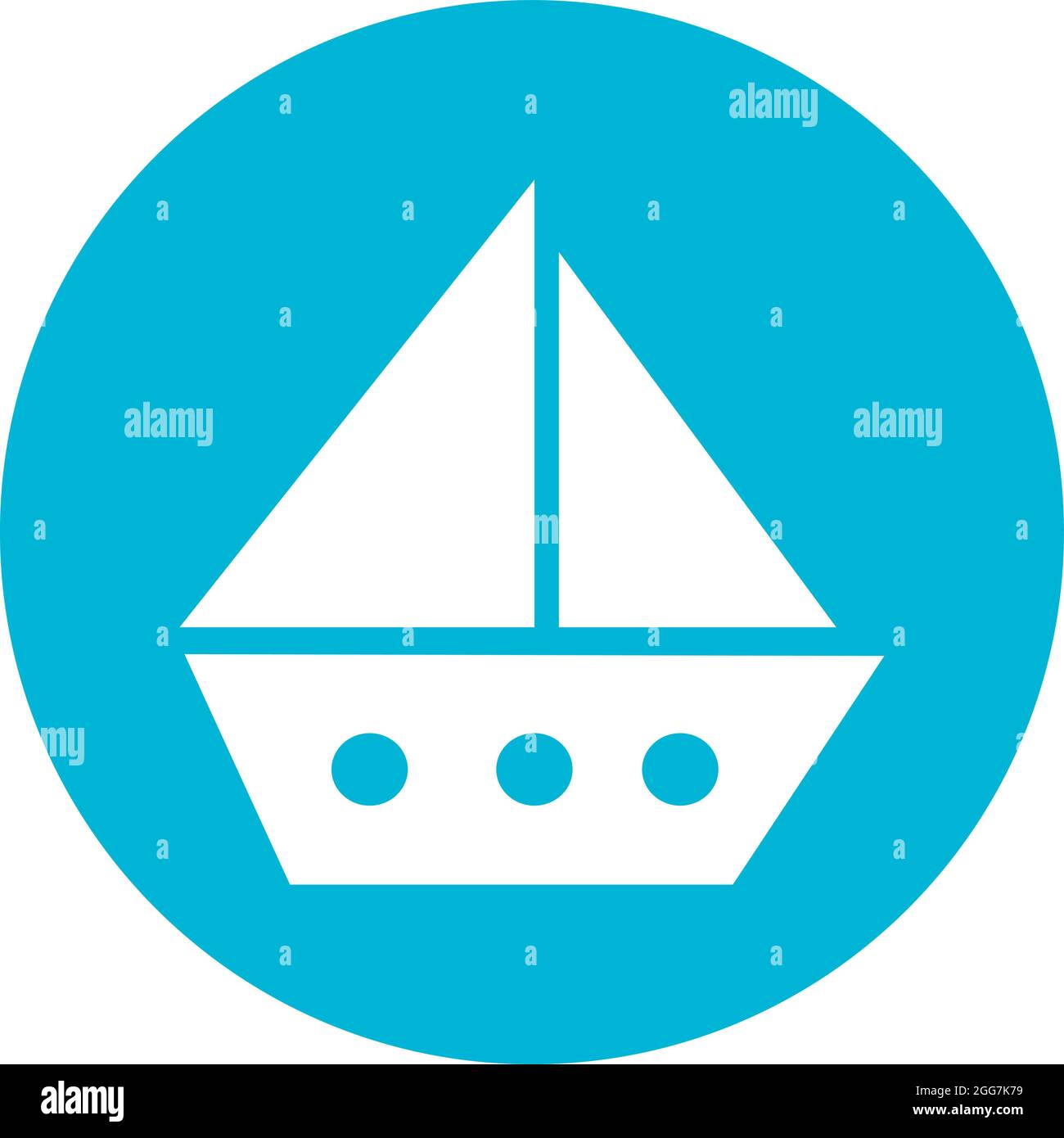 Small ship on river Stock Vector Images - Alamy