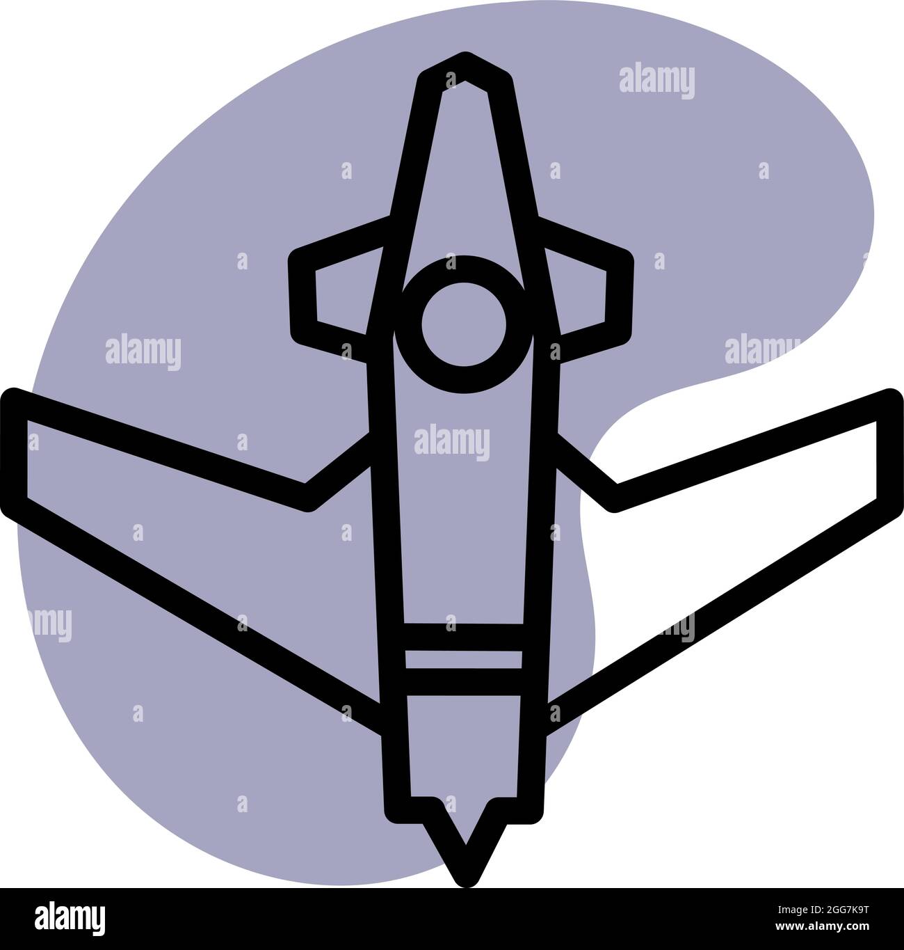 Flying rocket, icon illustration, vector on white background Stock ...