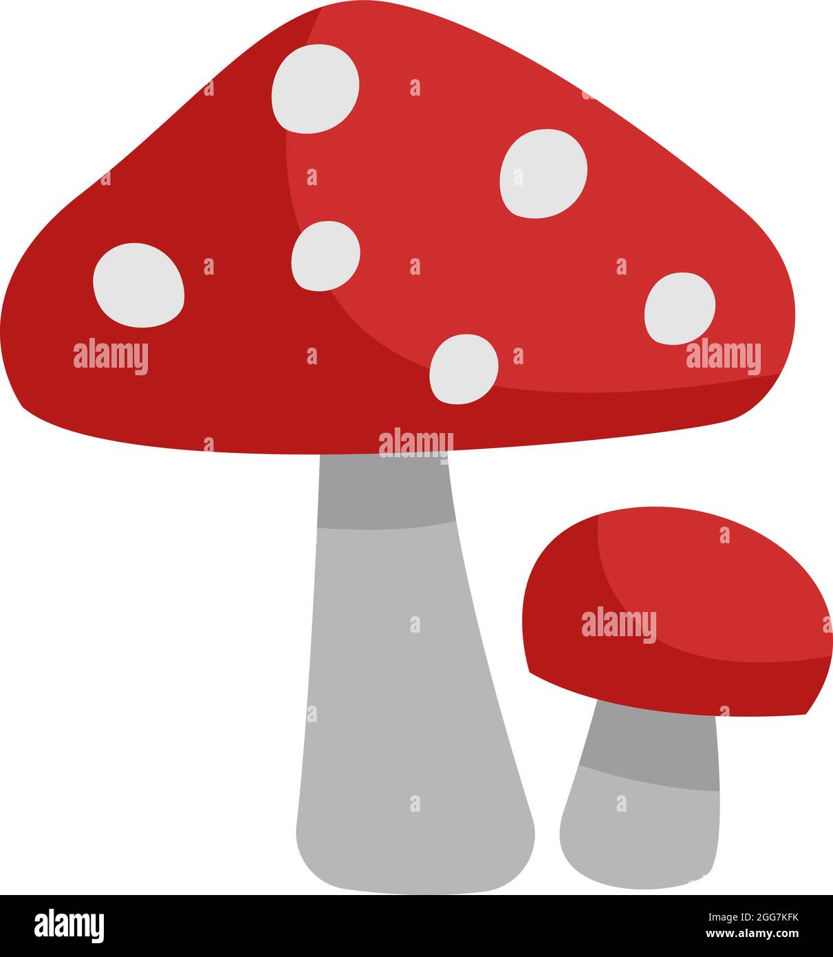 Red fly agaric, icon illustration, vector on white background Stock ...