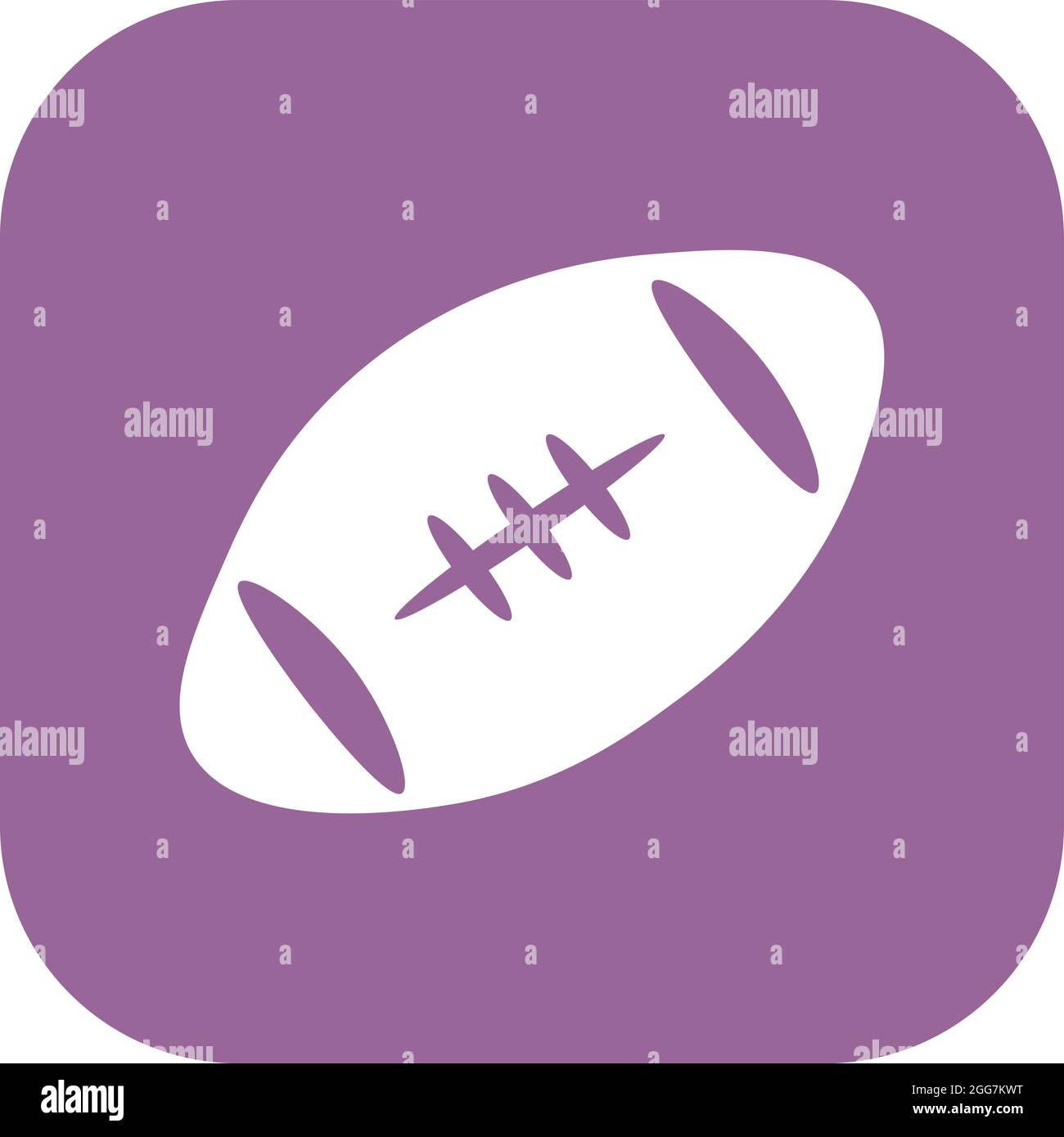Rugby ball, icon illustration, vector on white background Stock Vector ...