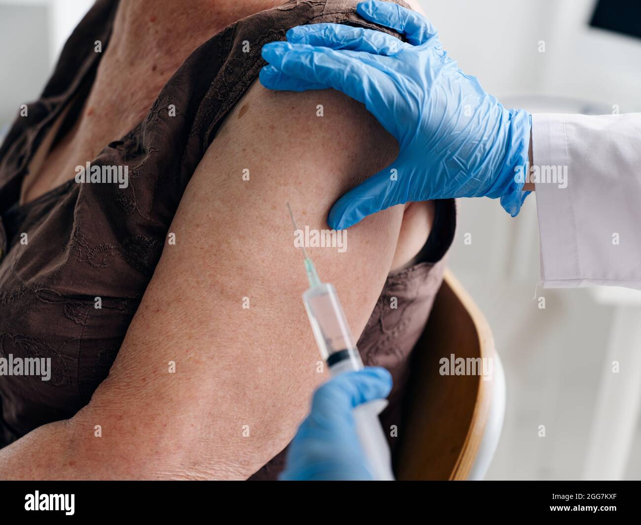 hospital vaccination shot in the shoulder covid-19 passport ...