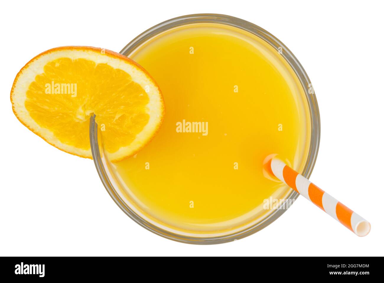 Orange juice fresh drink in a glass isolated on a white background from ...