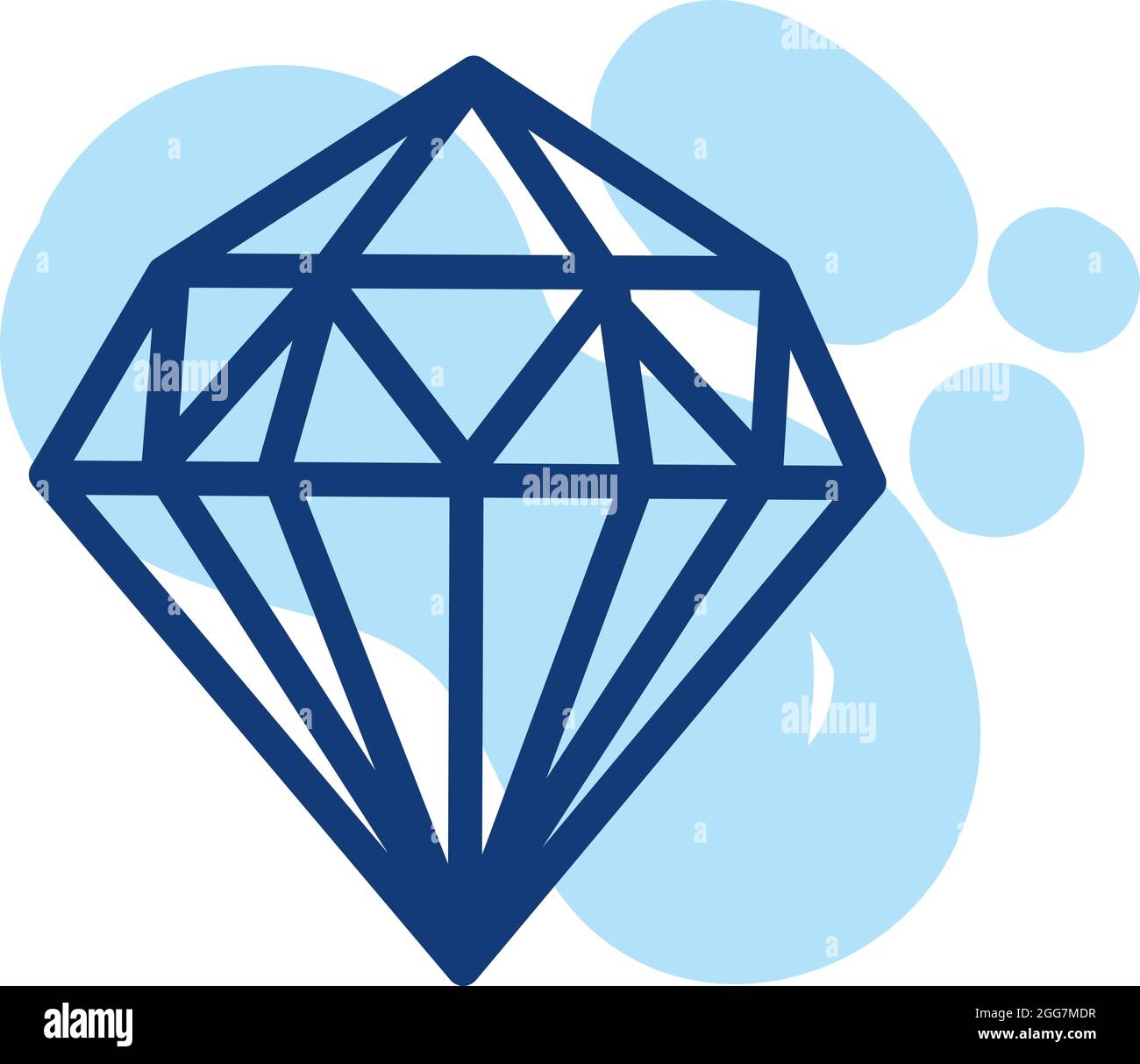 Blue Moonstone, icon illustration, vector on white background Stock ...