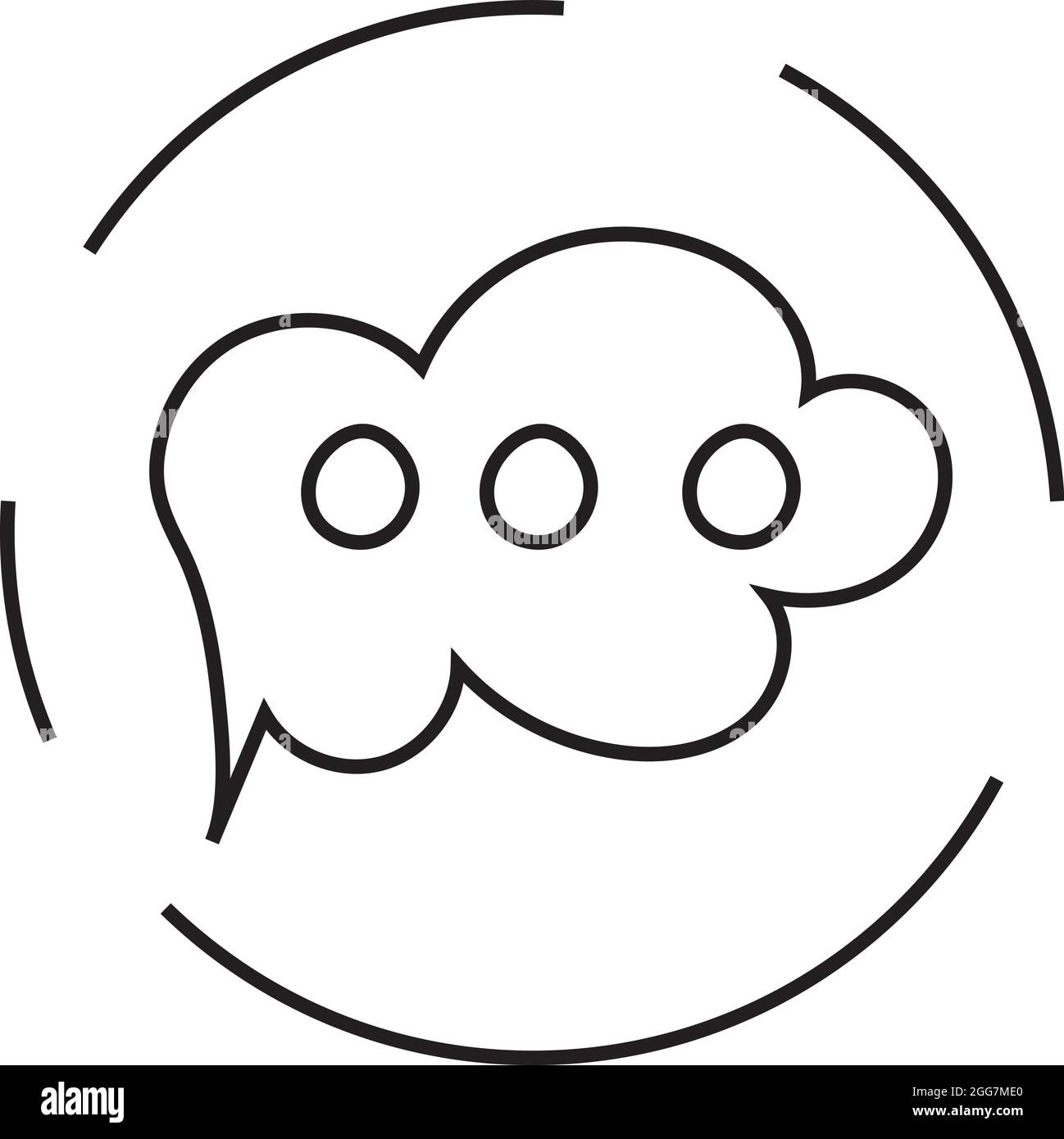 Text message bubble, icon illustration, vector on white background ...