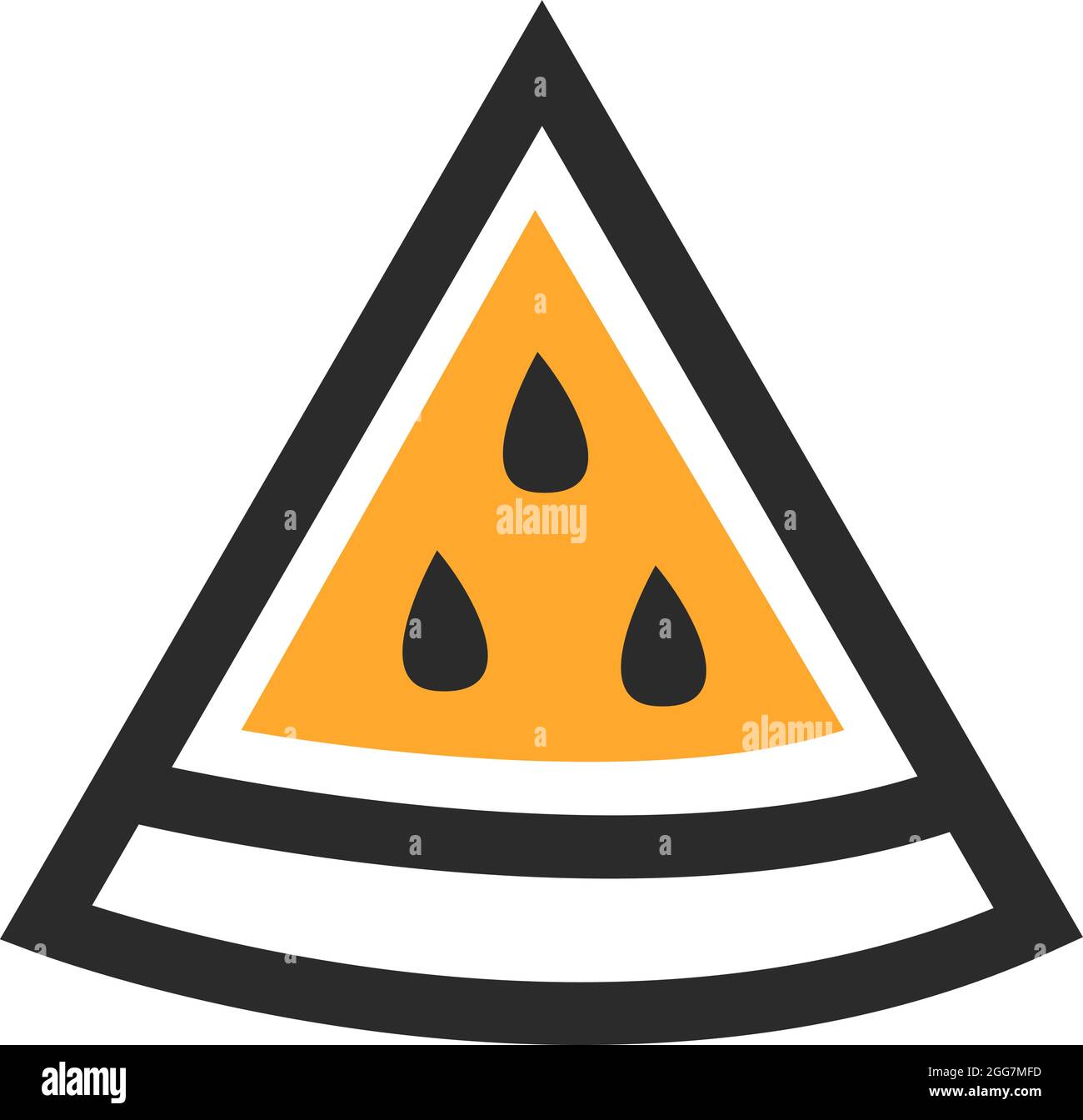 Yellow watermelon, icon illustration, vector on white background Stock ...