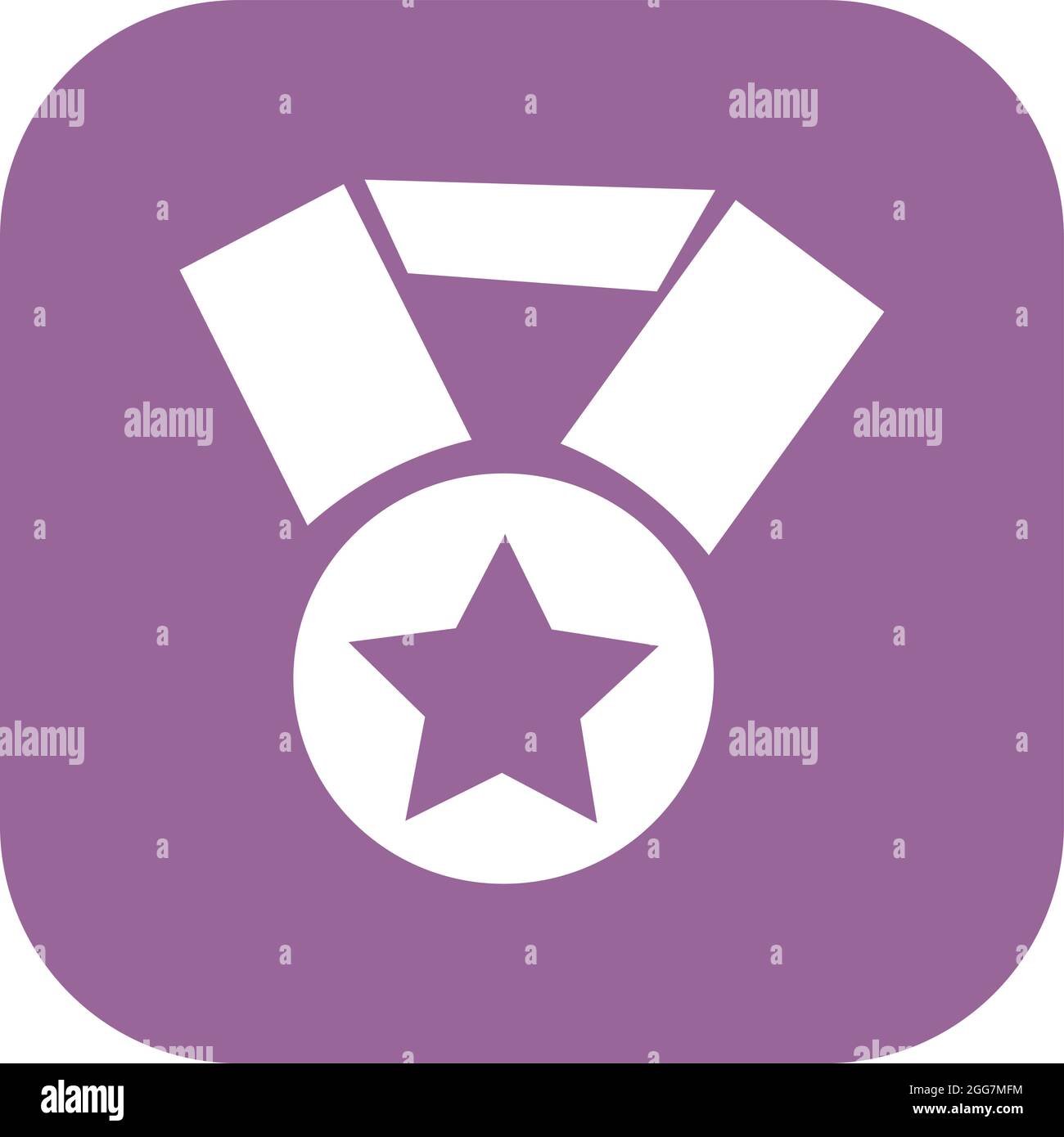 Distinction medal, icon illustration, vector on white background Stock ...