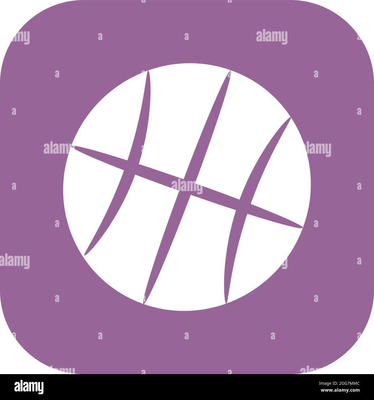 Basketball ball, icon illustration, vector on white background Stock ...