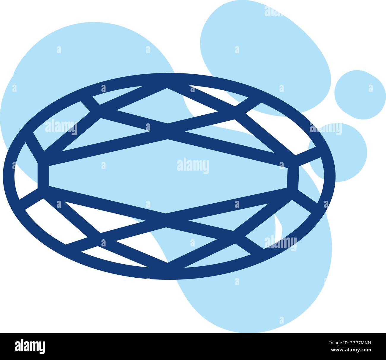 Moissanite stone, icon illustration, vector on white background Stock ...