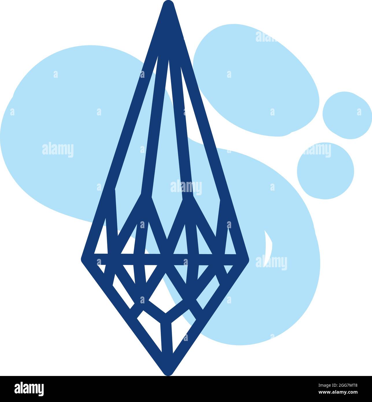 Citrine stone, icon illustration, vector on white background Stock ...