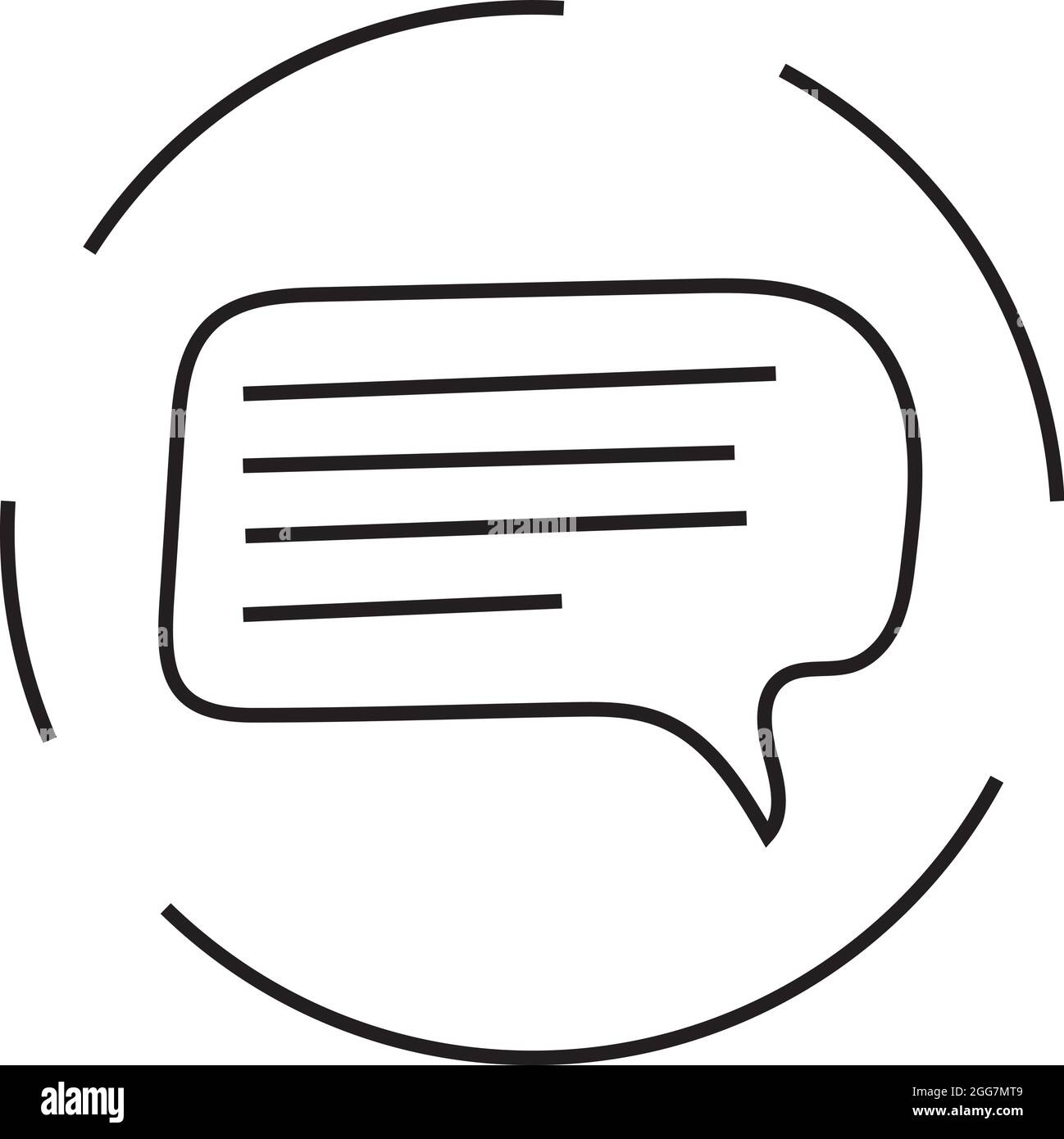 Simple sms cloud, icon illustration, vector on white background Stock ...