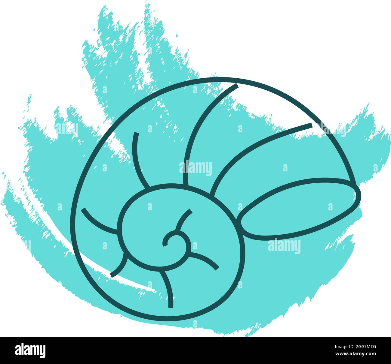 Pear whelk seashell, icon illustration, vector on white background ...