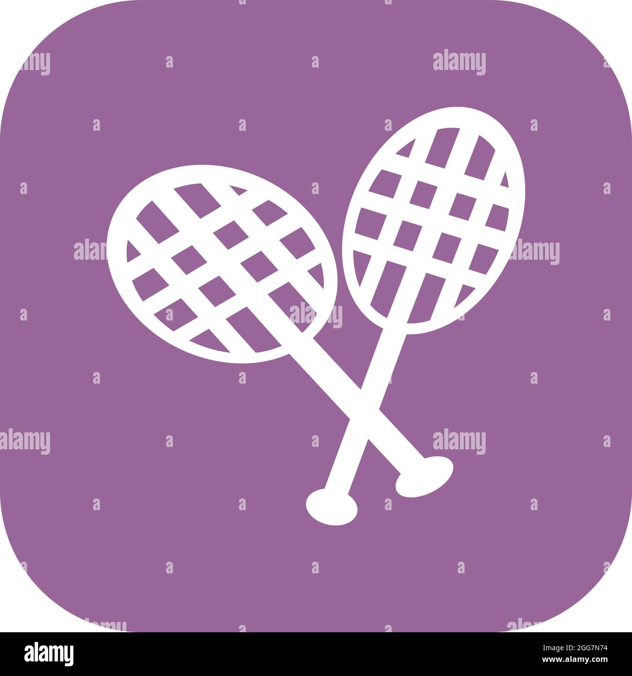 Tennis rackets, icon illustration, vector on white background Stock ...