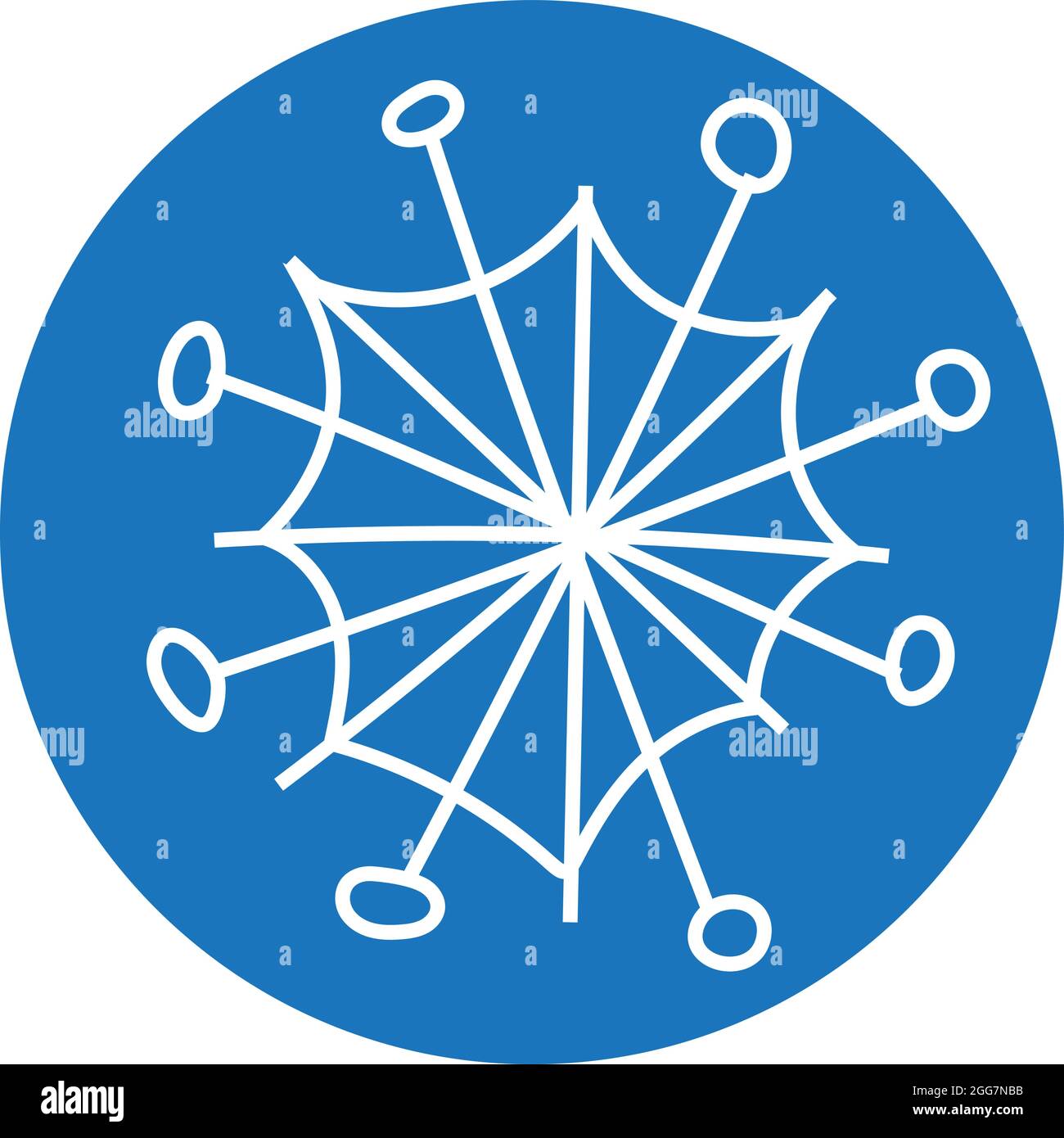 Bullet rosettes, icon illustration, vector on white background Stock ...