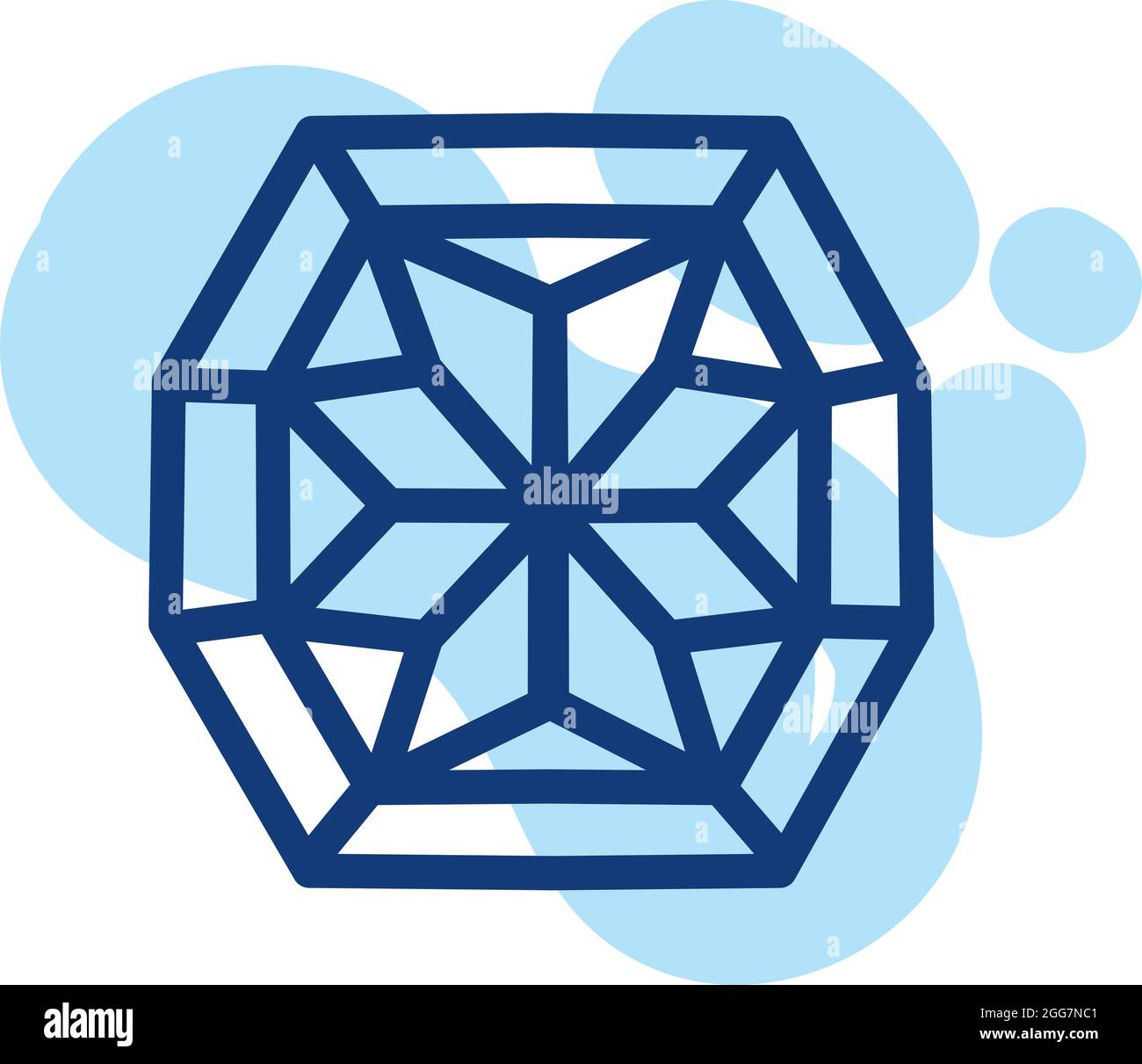 Amethyst stone, icon illustration, vector on white background Stock ...