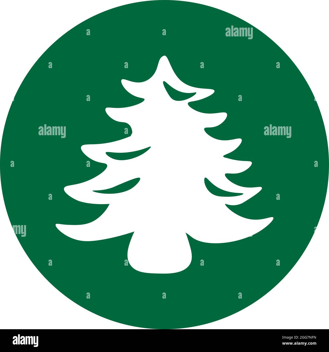 Spruce tree, icon illustration, vector on white background Stock Vector ...