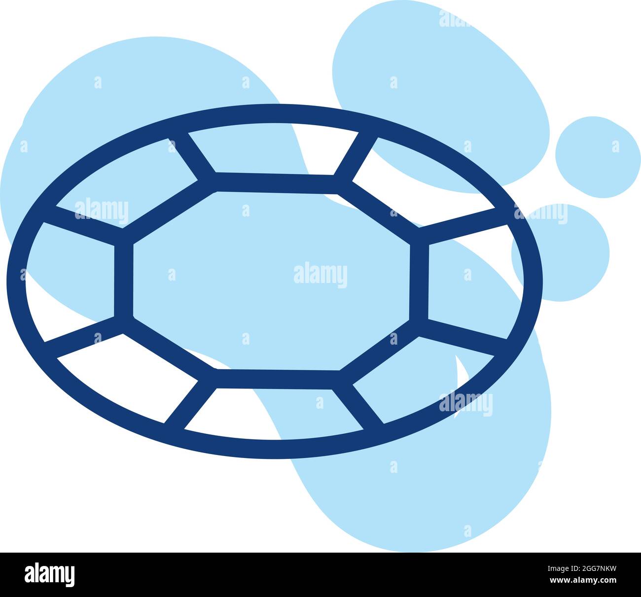 Aquamarine stone, icon illustration, vector on white background Stock ...
