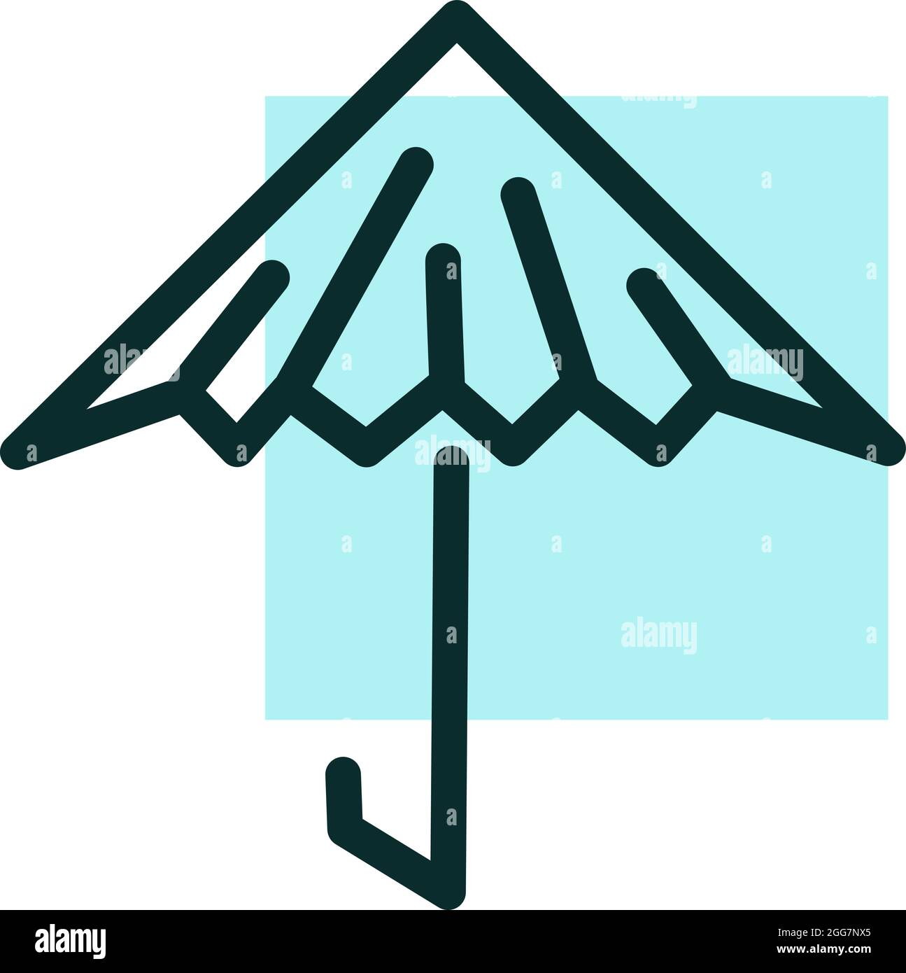 Foldable umbrella, icon illustration, vector on white background Stock ...