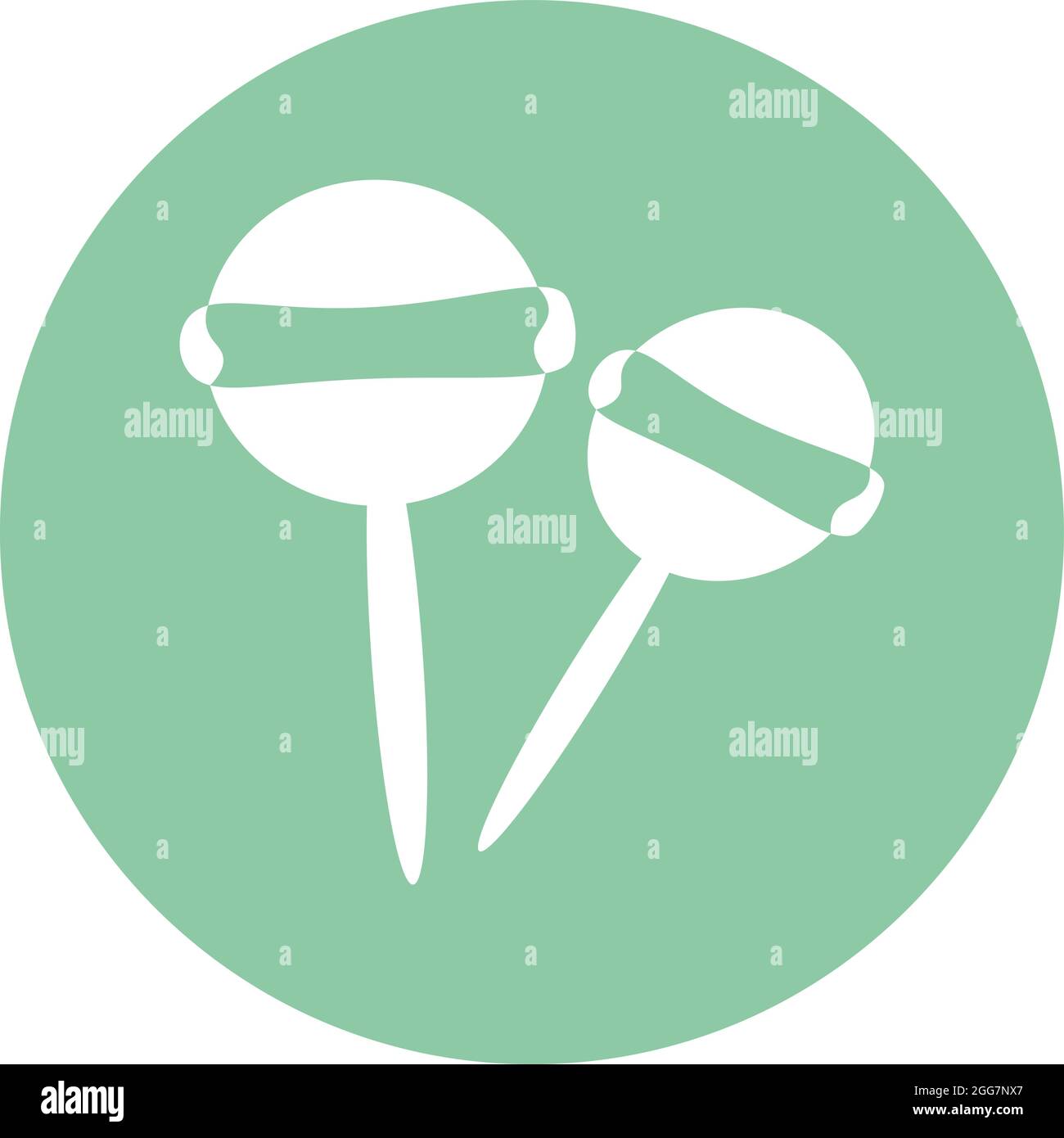 Two lolipops, icon illustration, vector on white background Stock ...